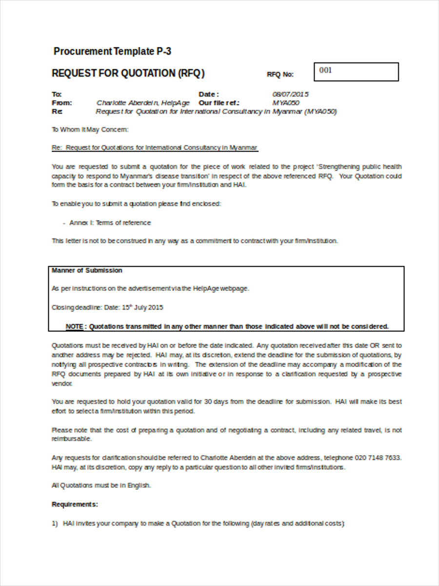 FREE 22+ Quote Forms in MS Word | PDF | Excel