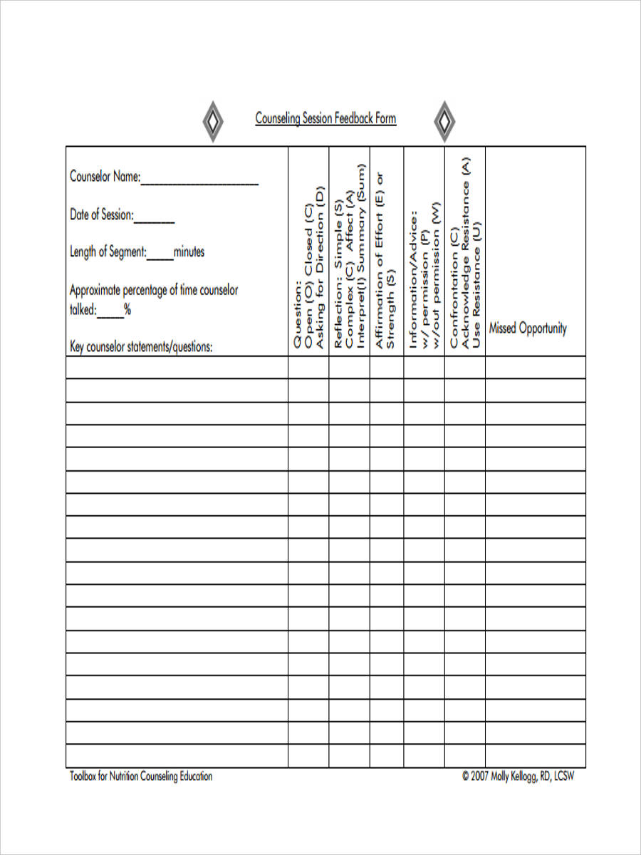 FREE 34+ Counselling Forms in PDF | Ms Word
