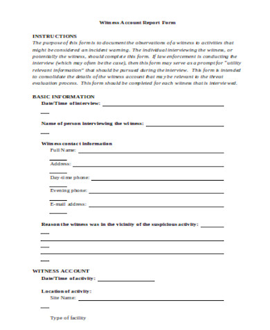 FREE 8+ Account Report Forms in PDF | MS Word | Excel