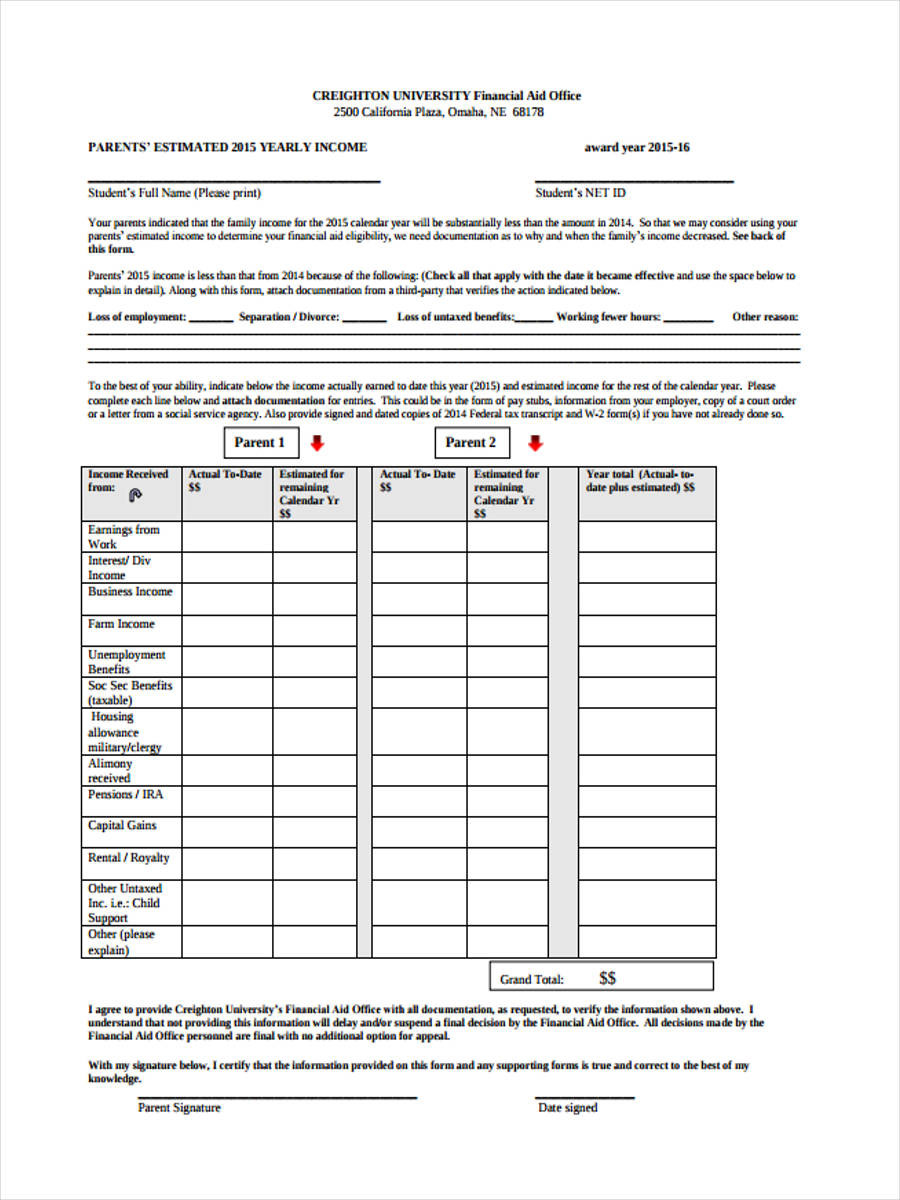 FREE 39+ Estimate Forms in PDF | Ms Word