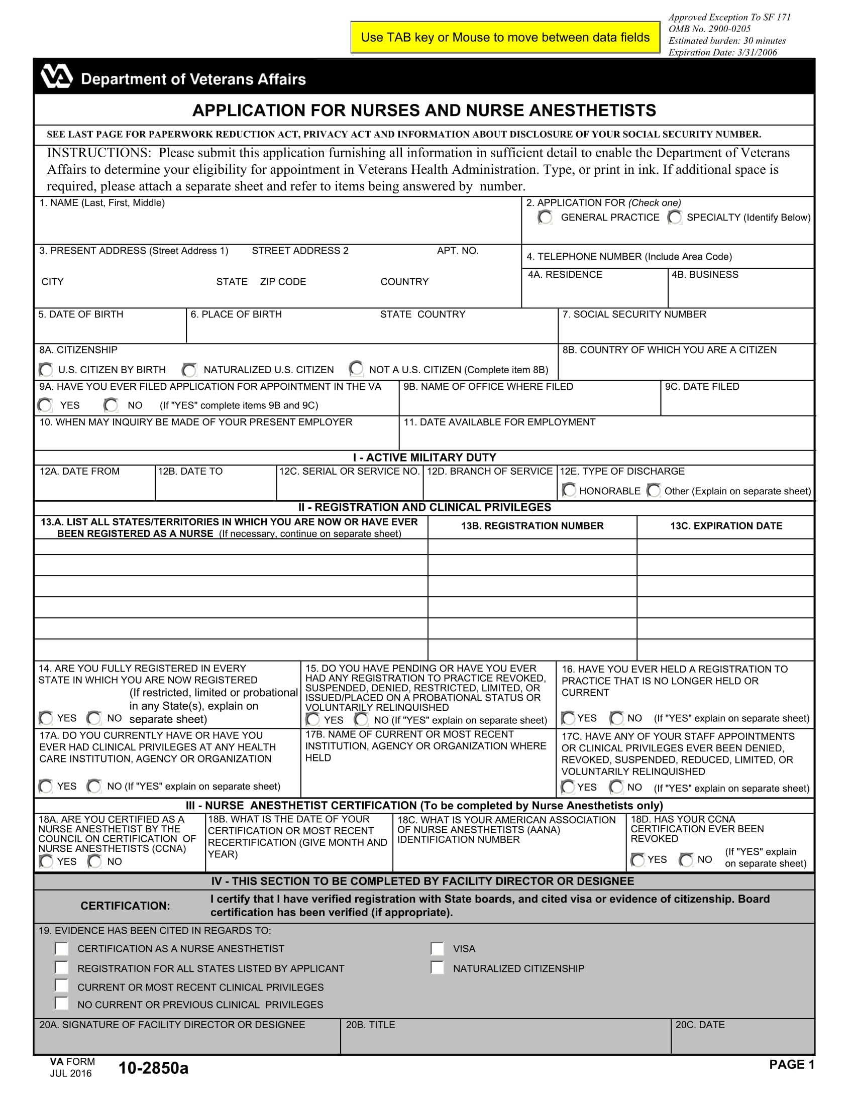 FREE 14+ Nurse Application Form Samples, PDF, MS Word, Google Docs