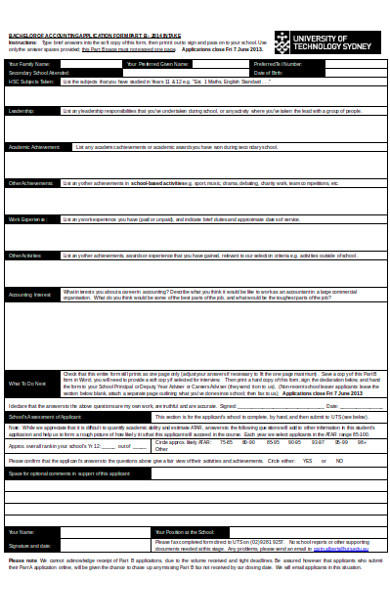 FREE 7+ Accounting Application Forms in PDF | Ms Word