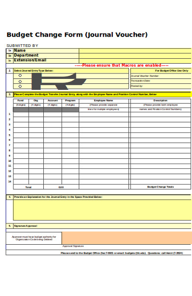 FREE 6+ Change Forms to be Used by Employees in PDF | Ms Word | Excel ...