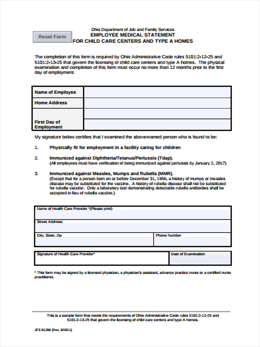 FREE 5+ Sample Employee Physical Forms in PDF