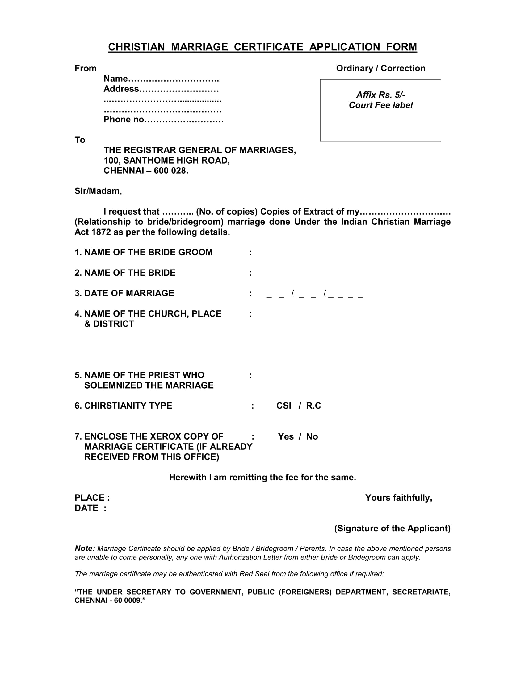 FREE 10 Varieties Of Marriage Application Forms In PDF MS Word