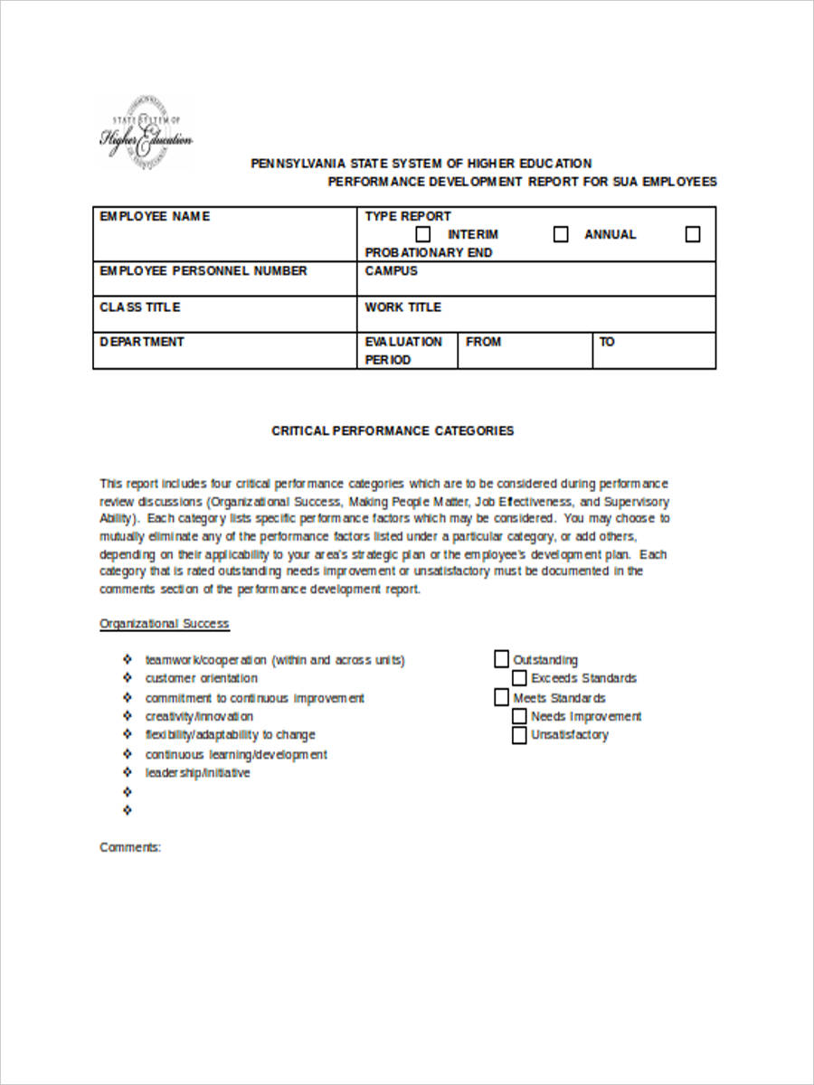 FREE 6+ Monthly Review Forms in MS Word | PDF