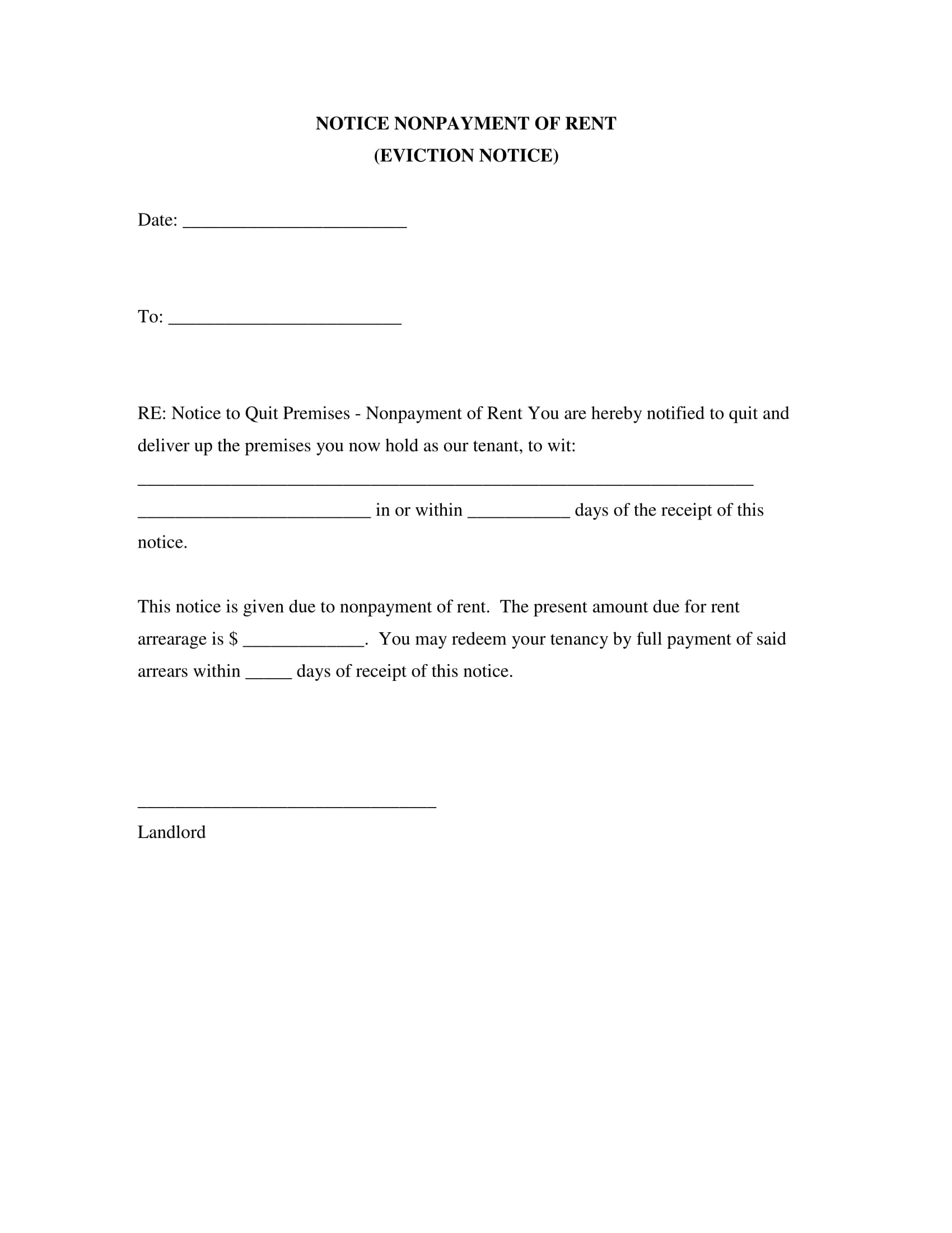 Eviction Letter To Tenant Collection Letter Template Collection