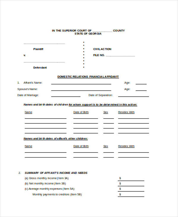 FREE 14+ Gift Affidavit Form Samples, PDF, MS Word, Google Docs