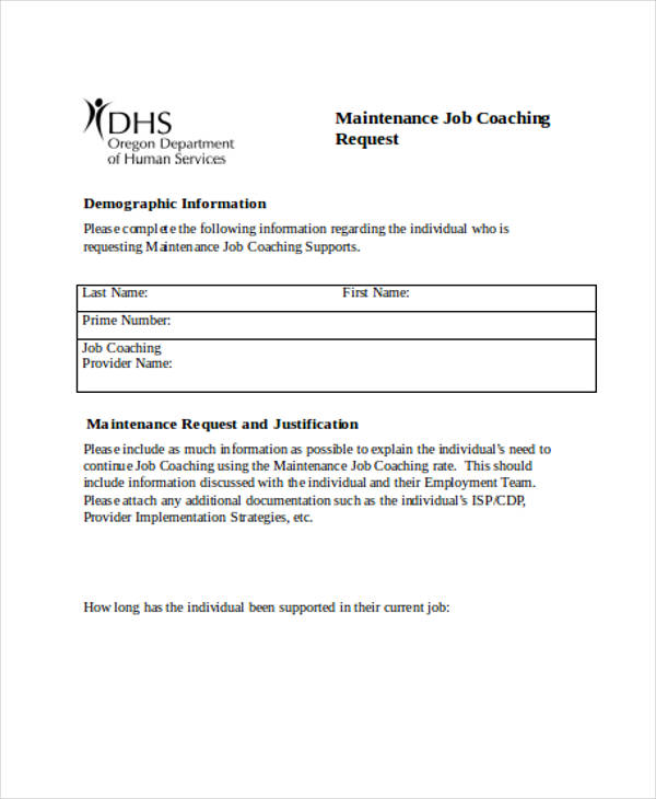 FREE 14+ Maintenance Request Form Samples, PDF, MS Word, Google Docs