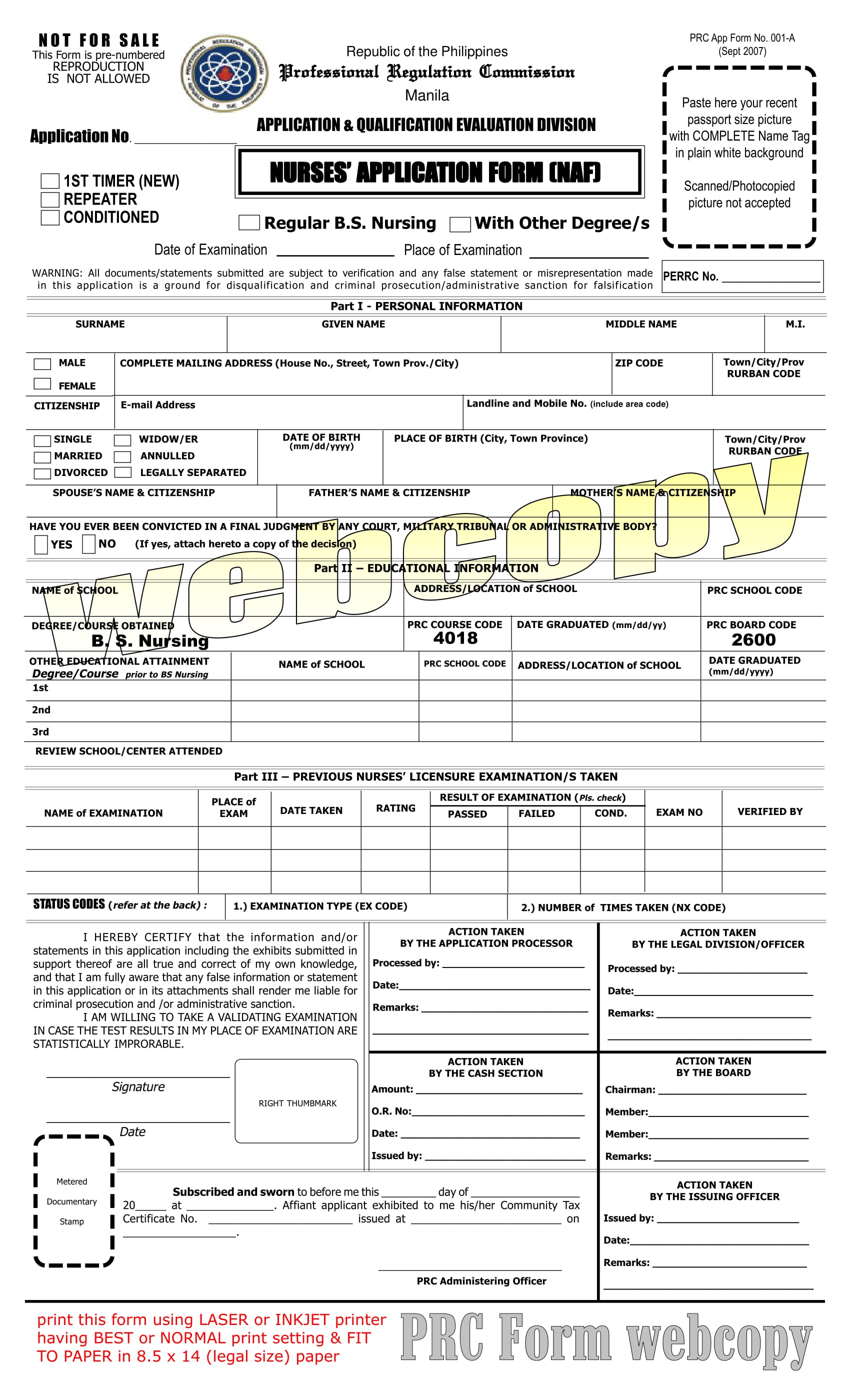 FREE 14+ Nurse Application Form Samples, PDF, MS Word, Google Docs