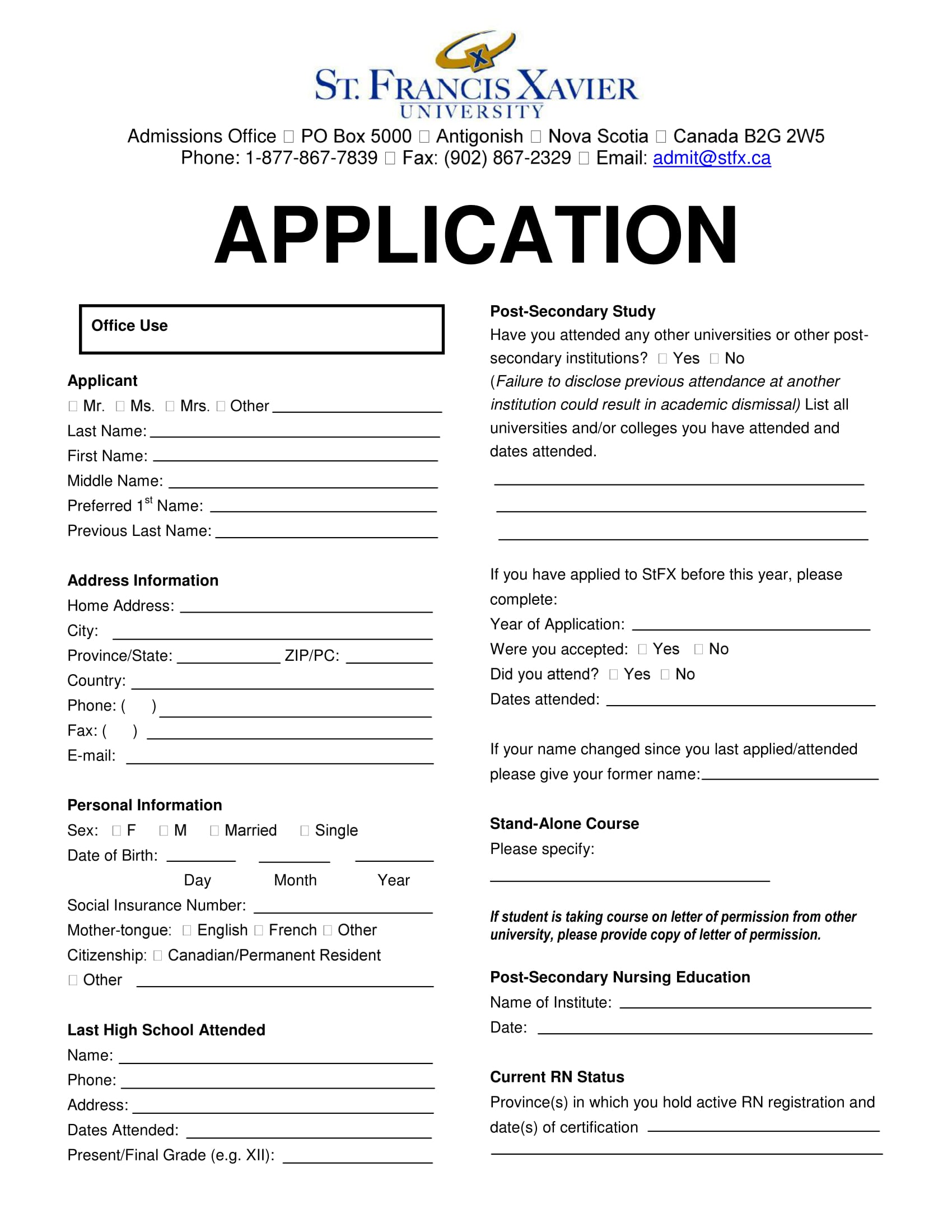 FREE 14+ Nurse Application Form Samples, PDF, MS Word, Google Docs