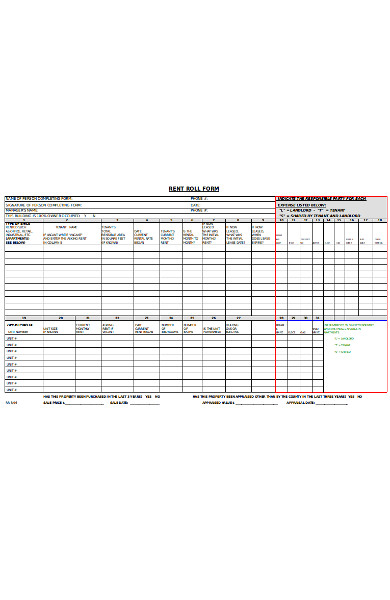 FREE 22+ Rent Roll Form Samples, PDF, MS Word, Google Docs, Excel
