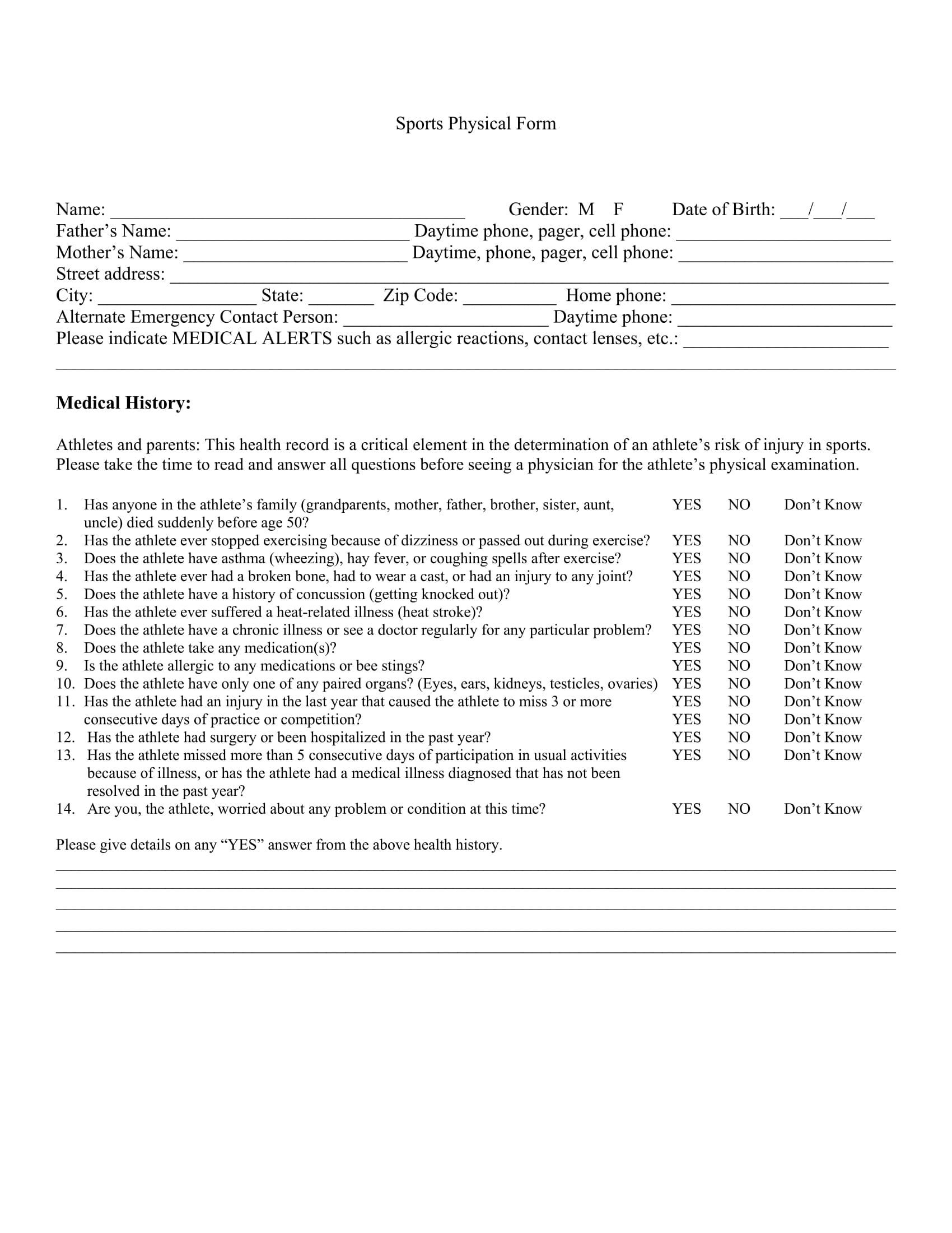 FREE 5+ Varieties of Sports Evaluation Forms in PDF