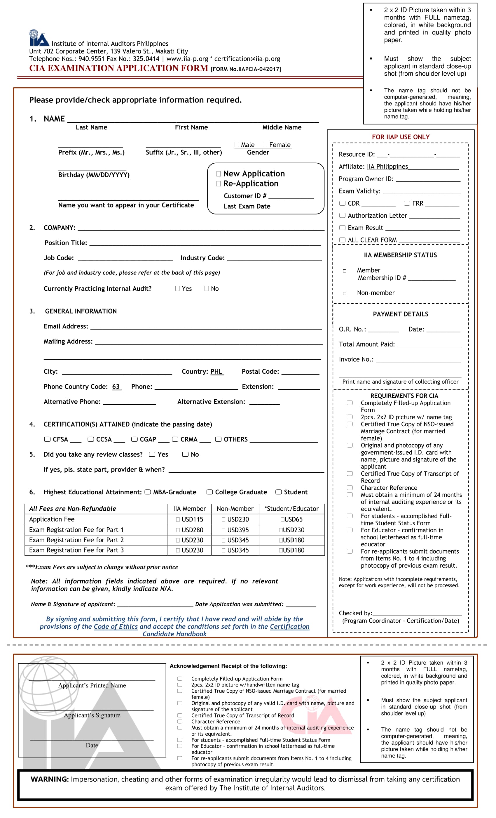 FREE 14+ Examination Application Form Samples, PDF, MS Word, Google Docs
