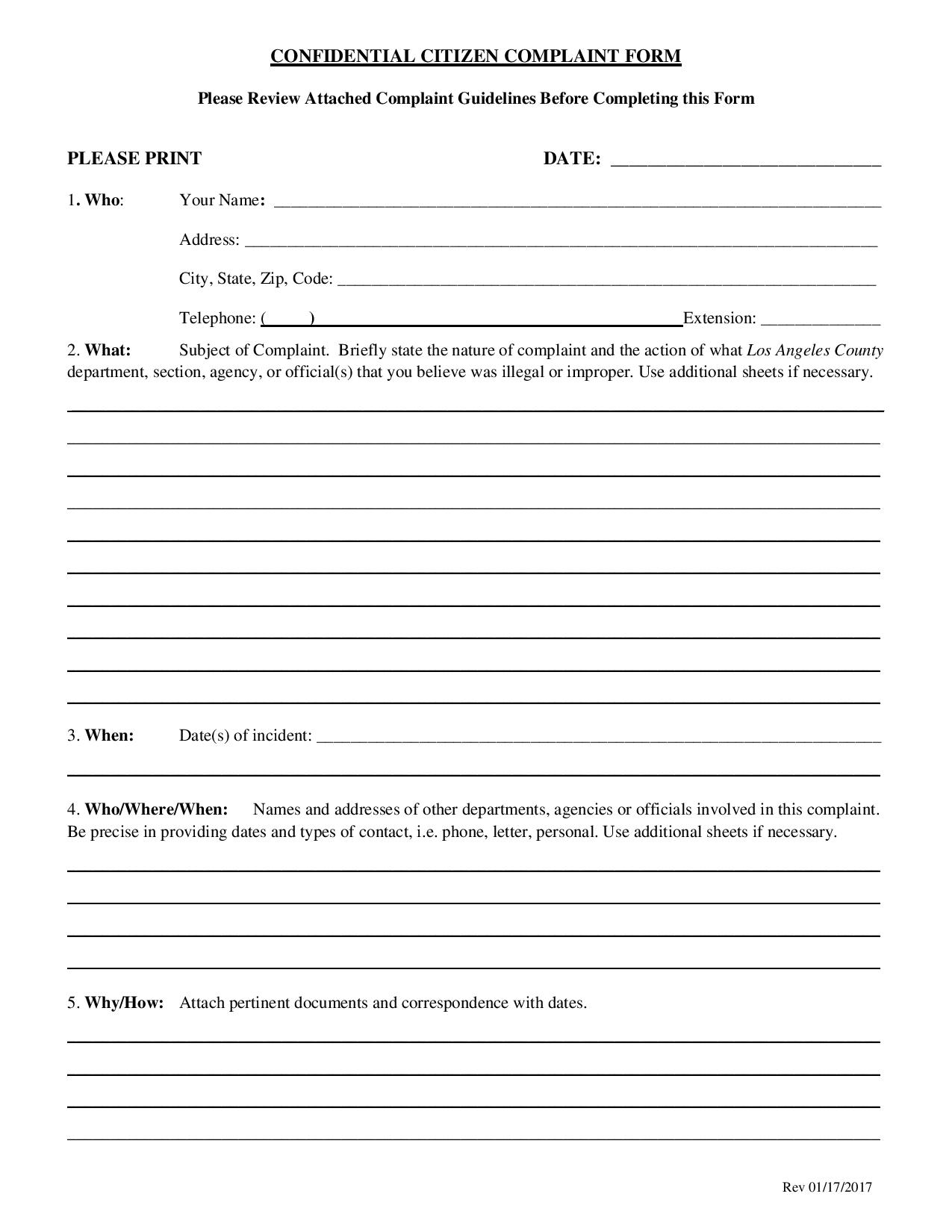 FREE 11+ Civil Complaint Forms in PDF | MS Word