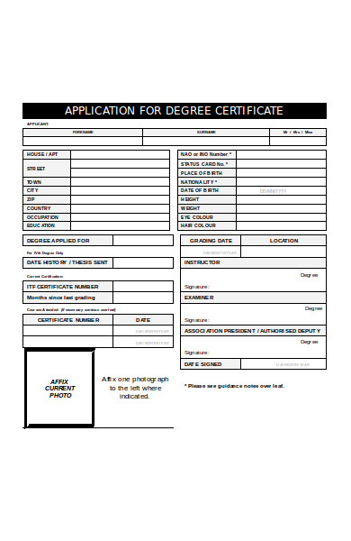 FREE 16+ Certificate Application Form Samples, PDF, MS Word, Google Docs, Excel