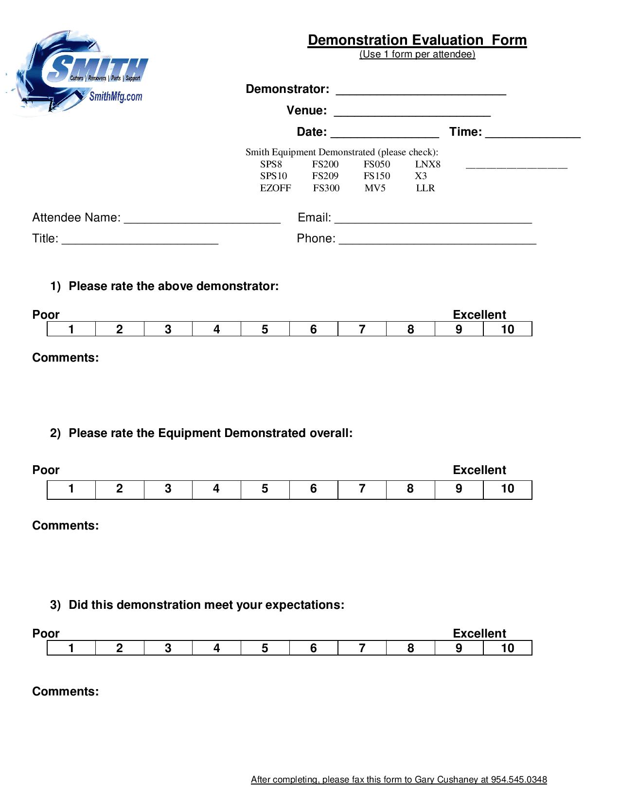 FREE 11+ Demo Feedback Forms in PDF | MS Word