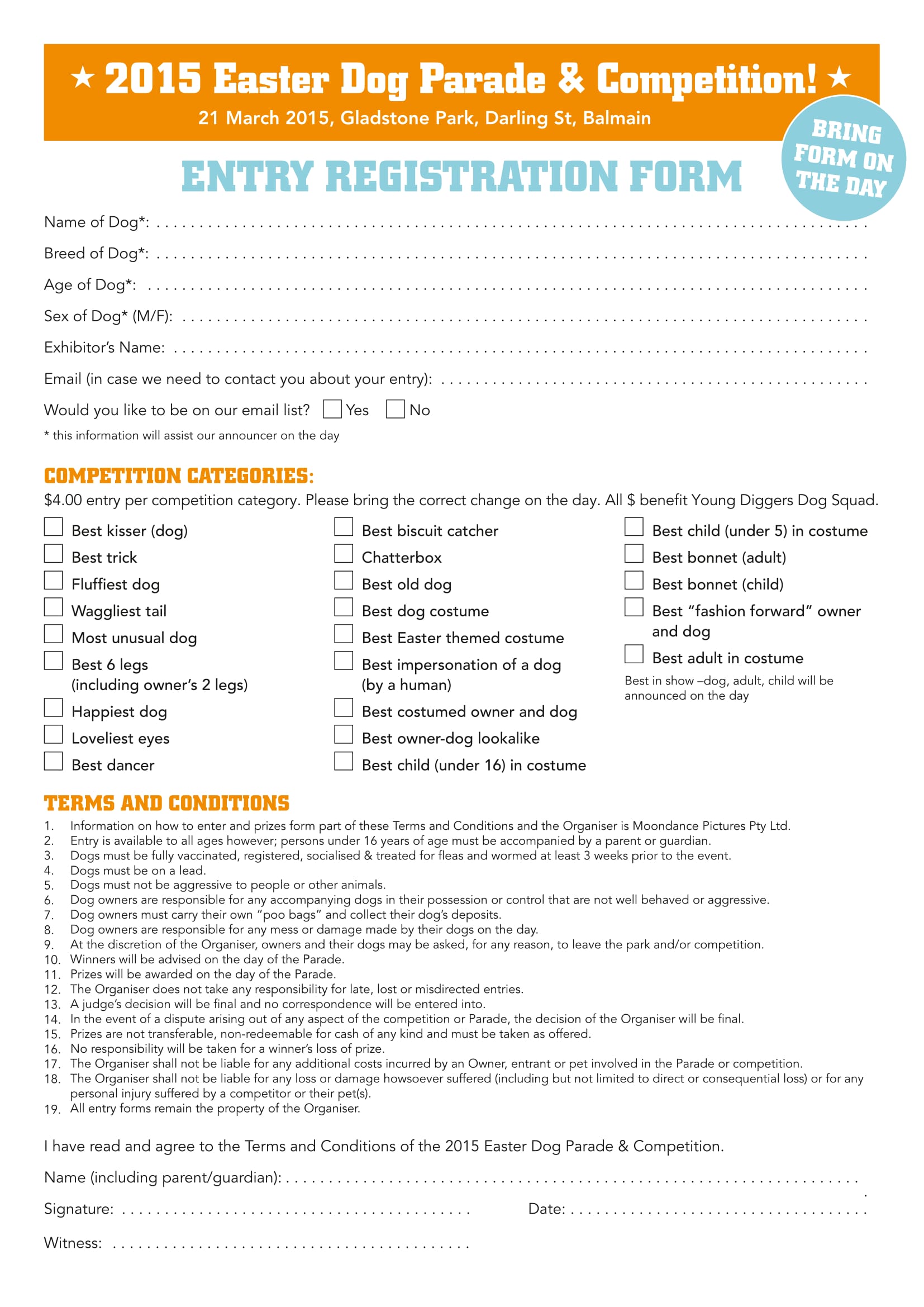 What Is a Competition Entry Registration Form? [ with Samples ]