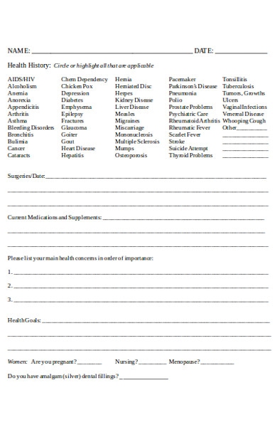 FREE 10+ Wellness Assessment Forms in PDF | Ms Word