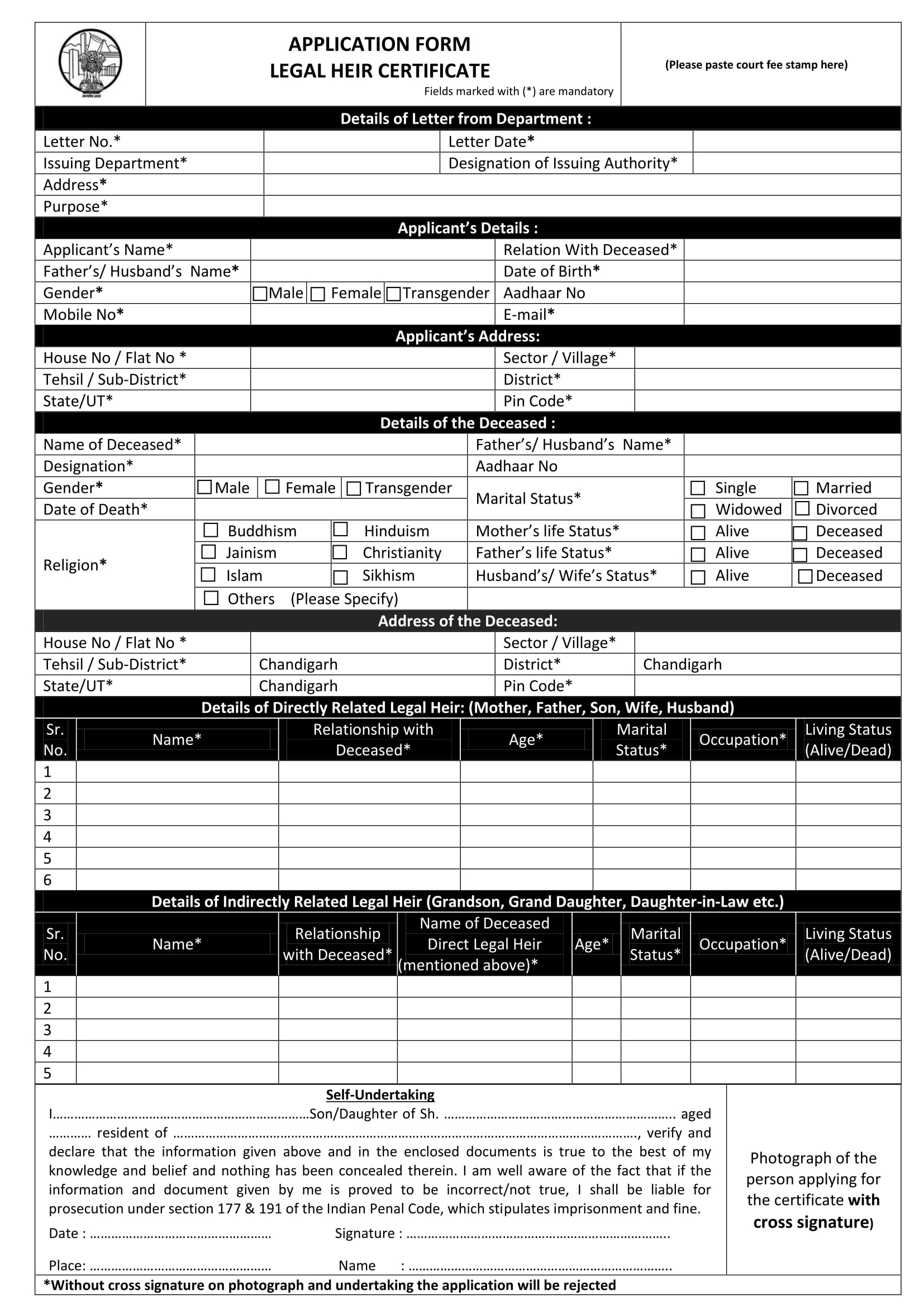 FREE 10+ Legal Application Forms in PDF | Ms Word