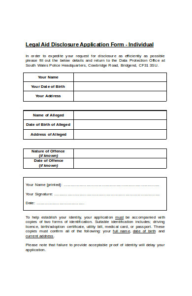 FREE 10+ Legal Application Forms in PDF | Ms Word