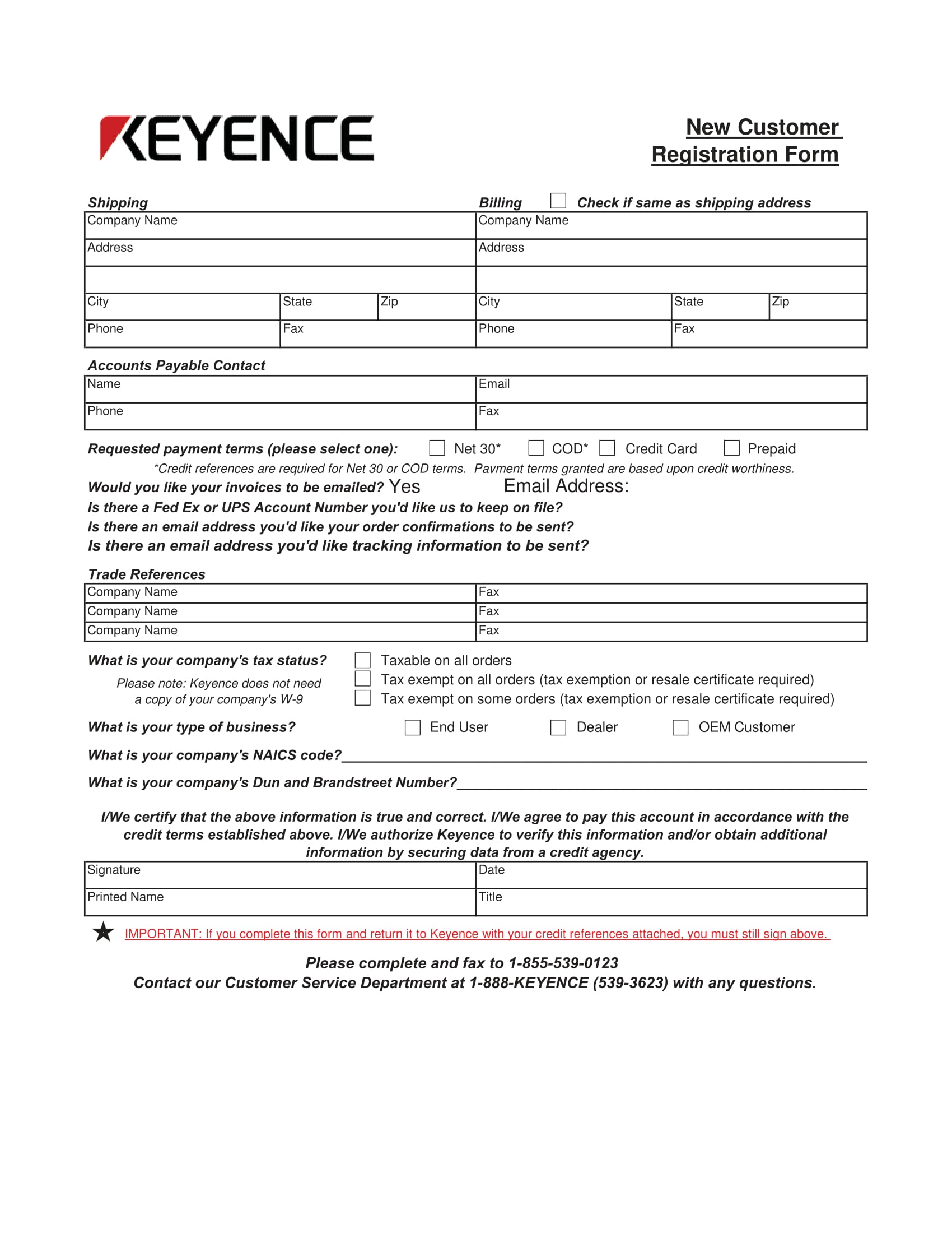 FREE 6+ New Customer Registration Forms in PDF | MS Word