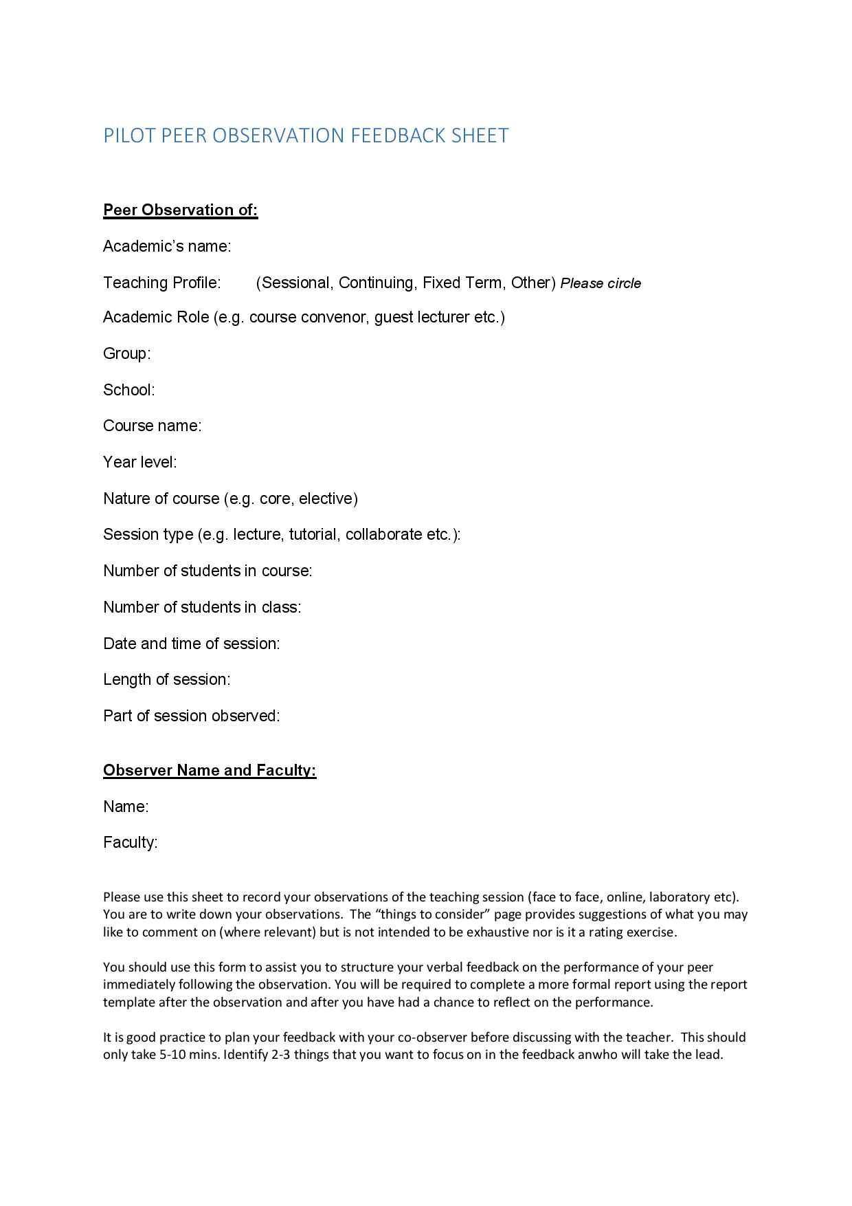 FREE 32+ Different Formats for Feedback Forms in PDF | Ms Word | Excel