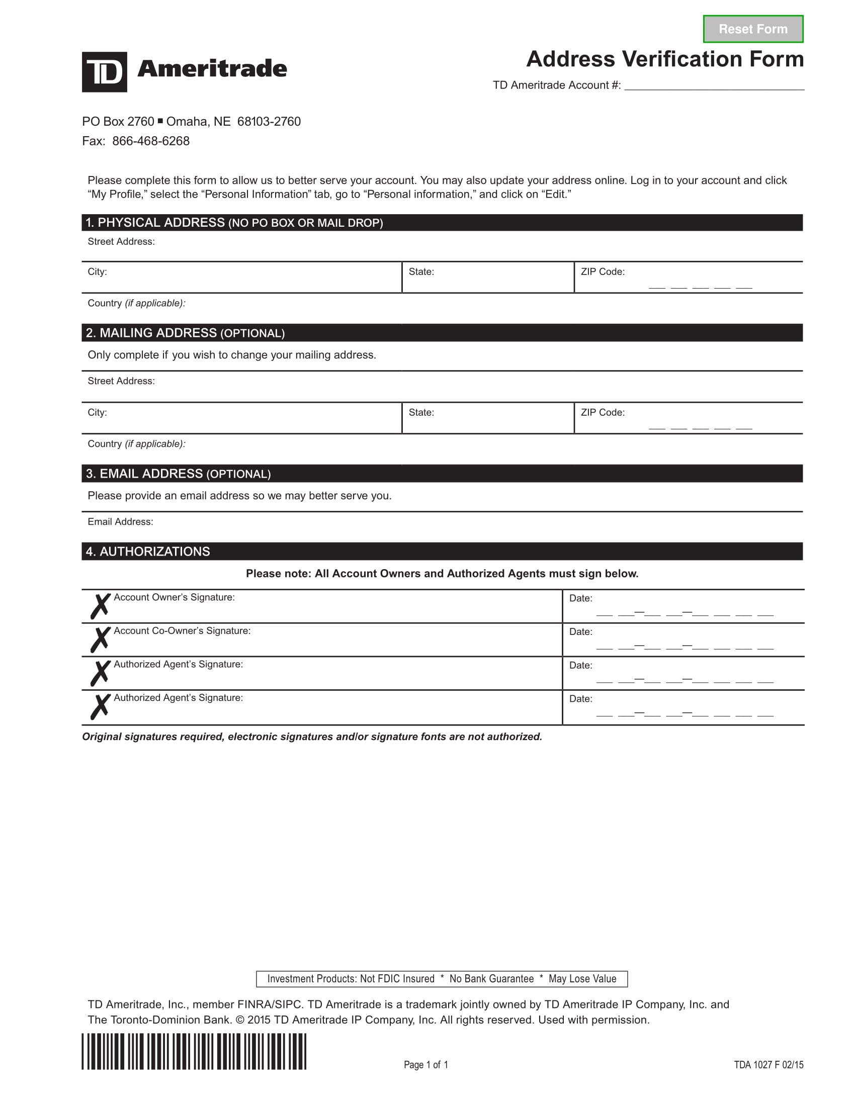 Free 13 + Address Verification Form Samples, PDF, MS Word, Google Docs