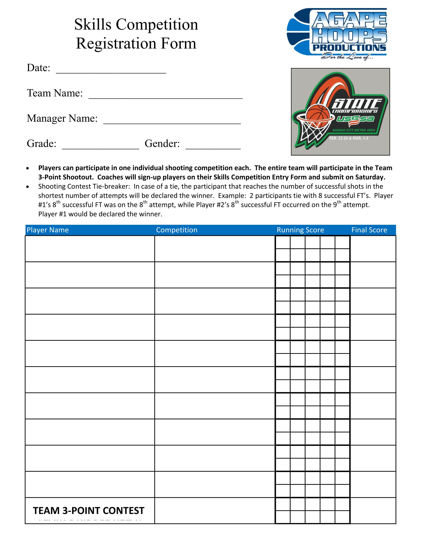 What Is a Competition Entry Registration Form? [ with Samples ]
