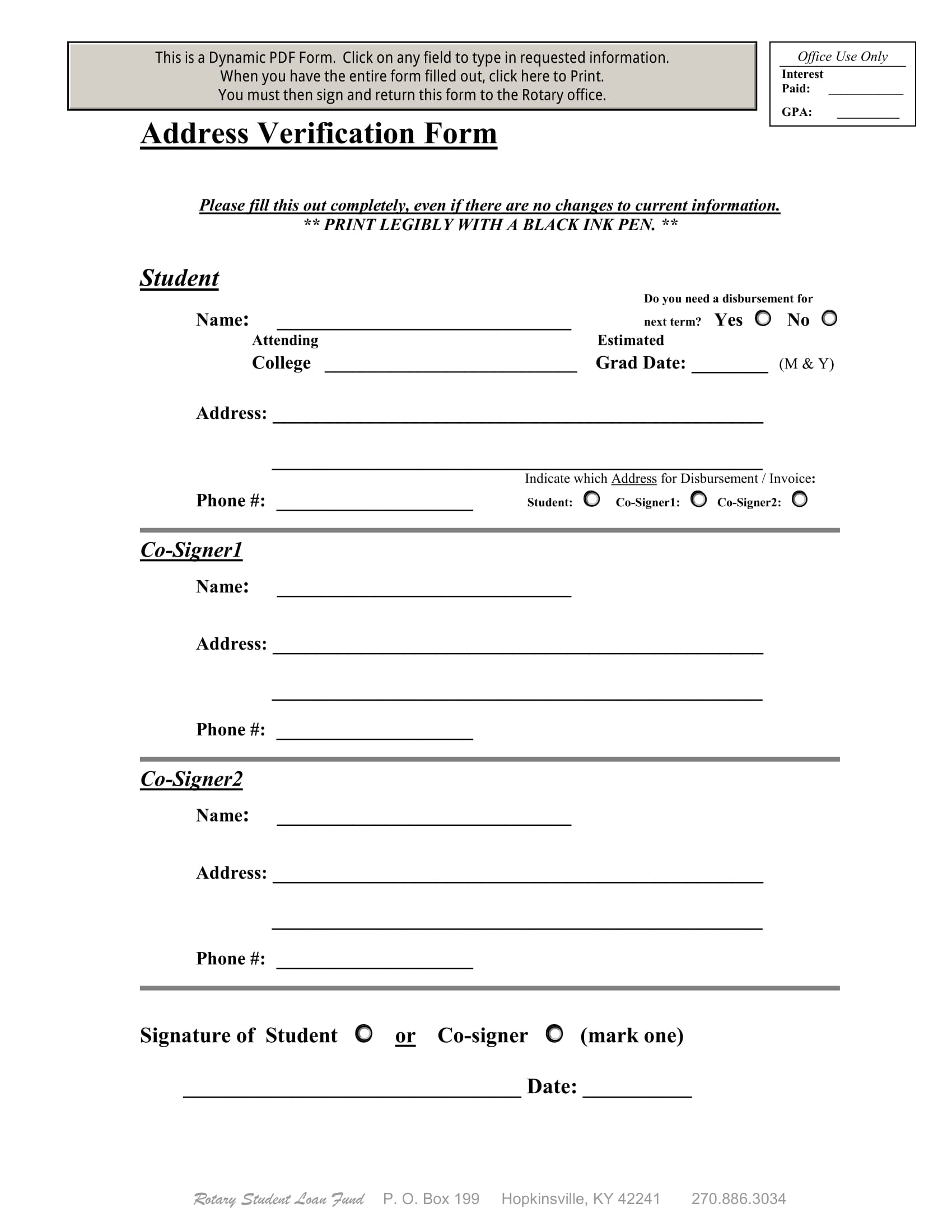 Sample Address Verification Letter Template