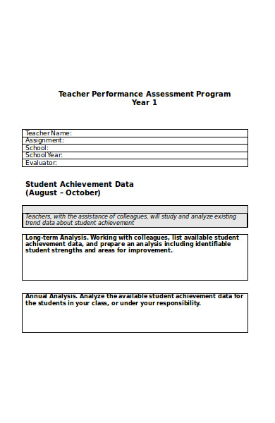 FREE 11+ Assessment Forms for Teachers in PDF | Ms Word | Excel