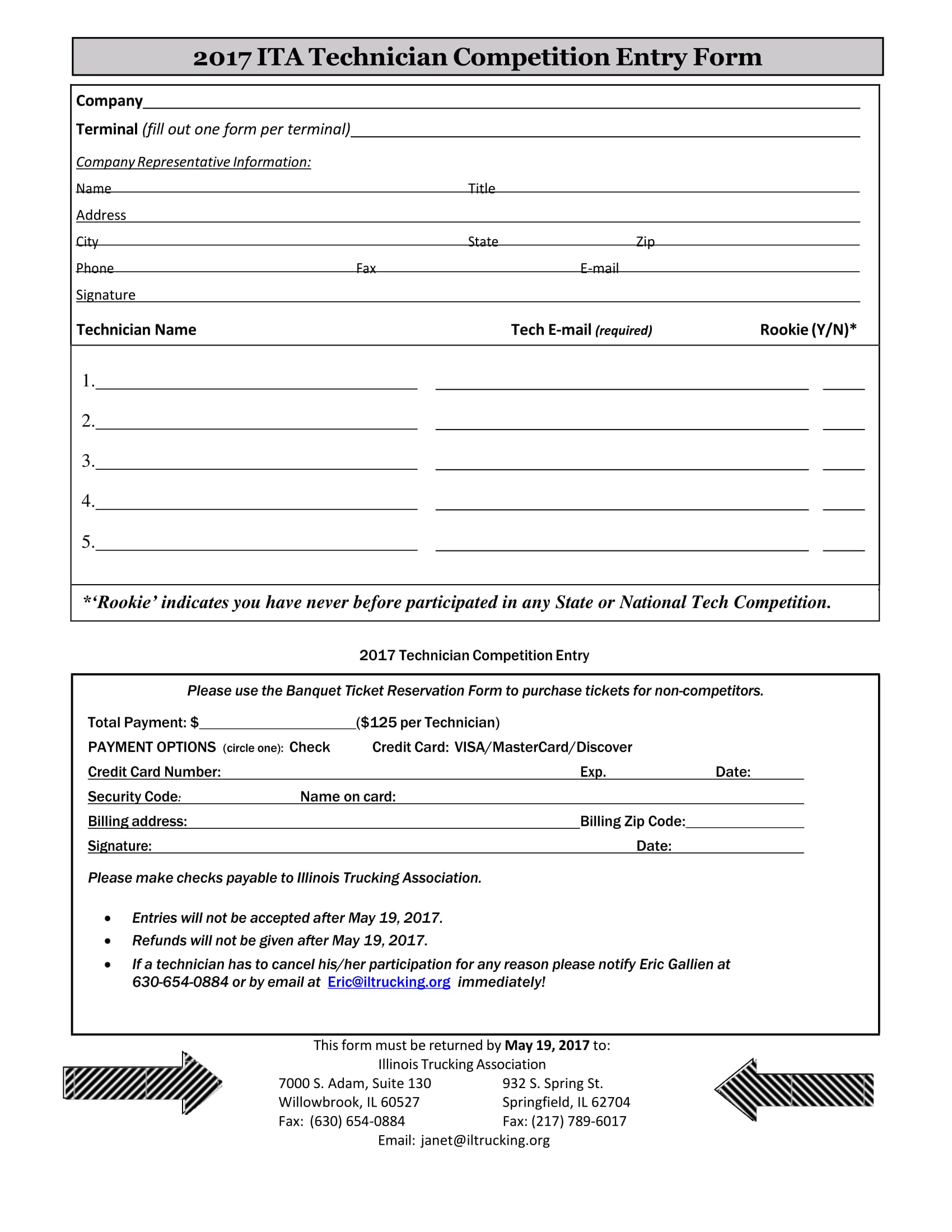 What Is a Competition Entry Registration Form? [ with Samples ]