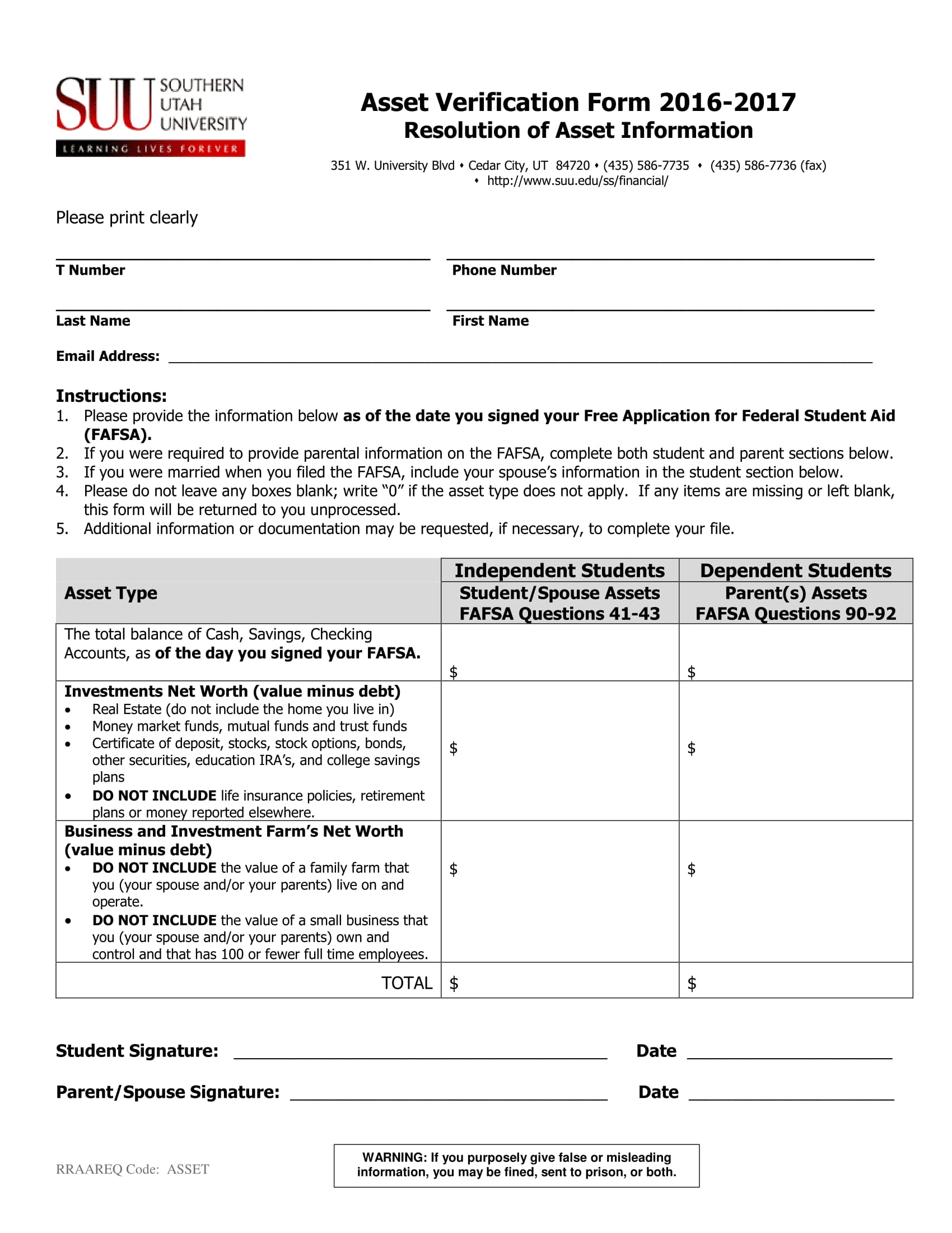 FREE 10+ Asset Verification Forms in PDF | MS Word