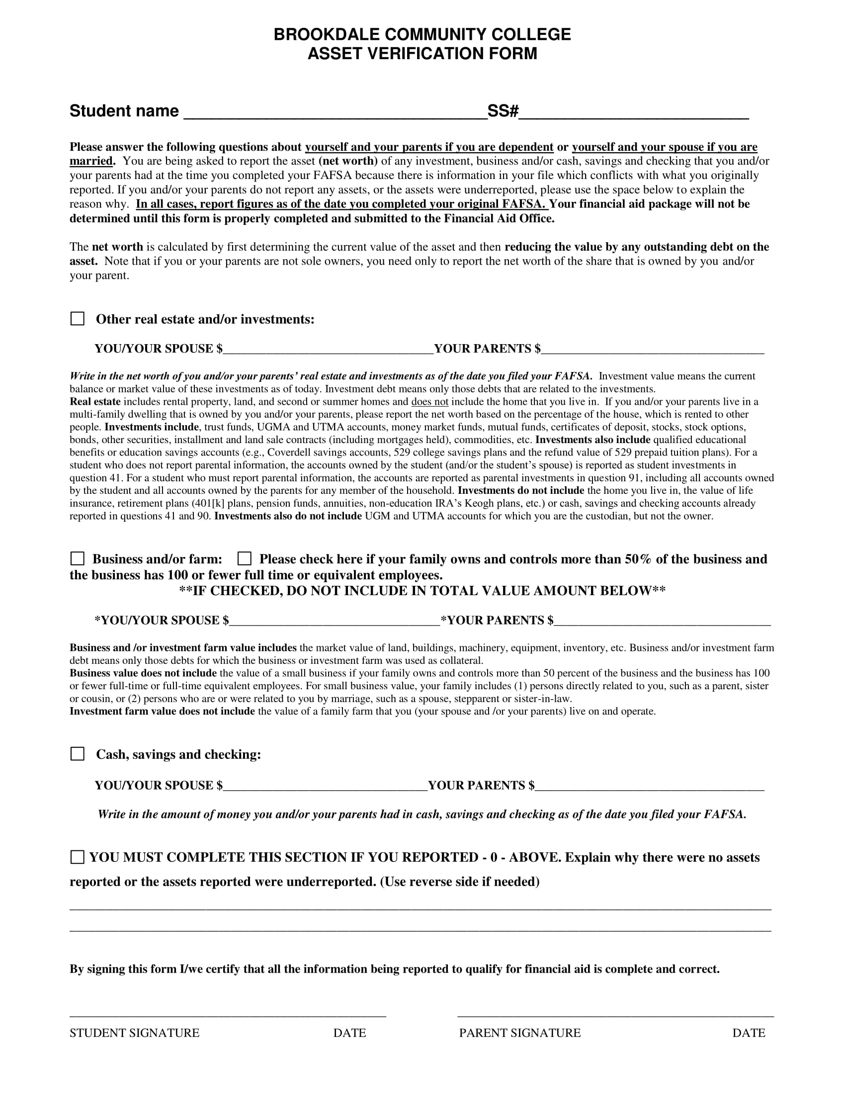 FREE 10+ Asset Verification Forms in PDF | MS Word