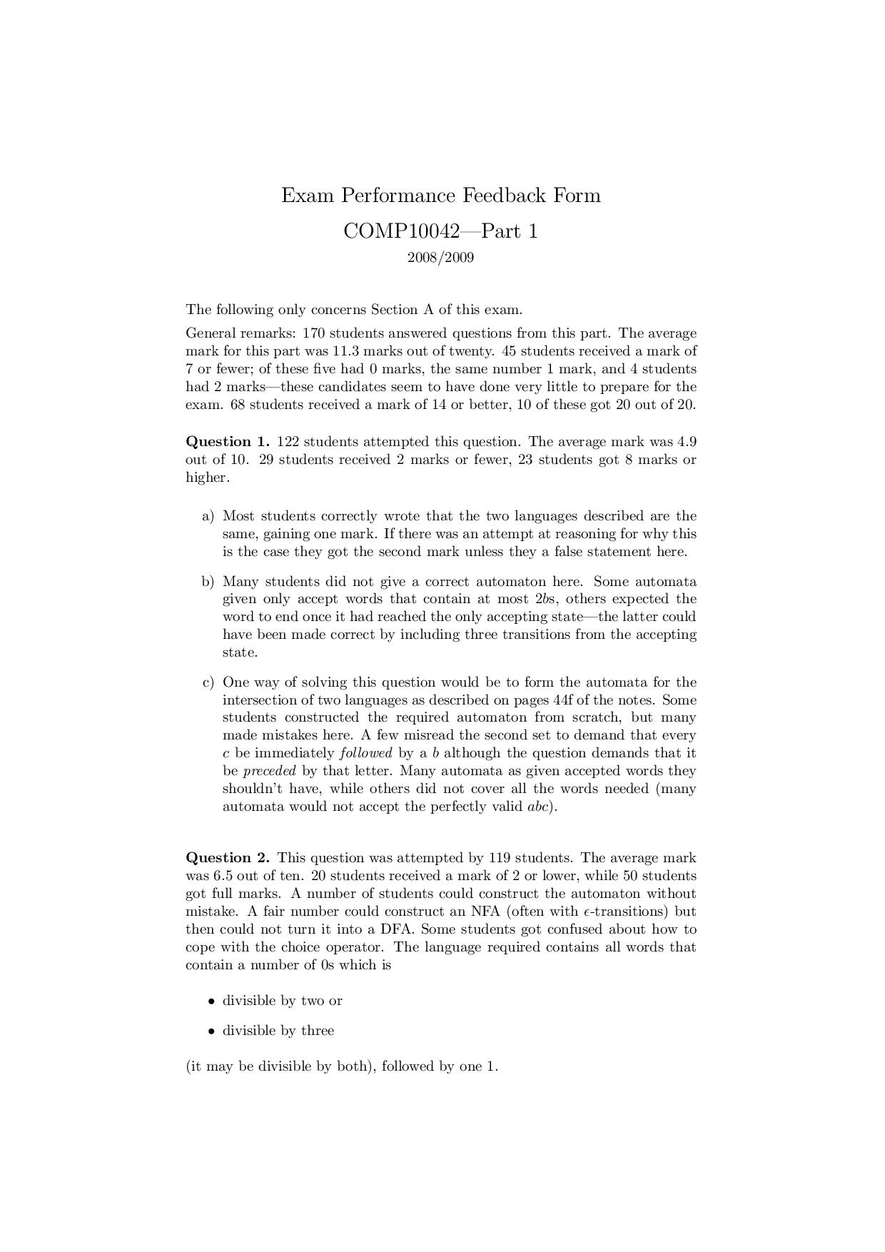 FREE 11+ Exam and Test Feedback Forms in PDF | Ms Word