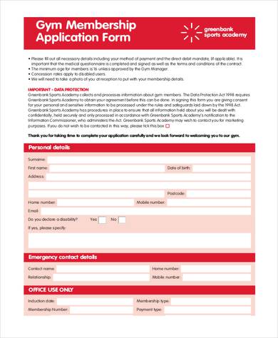 FREE 7+ Application For Membership Forms in PDF | Ms Word | Excel