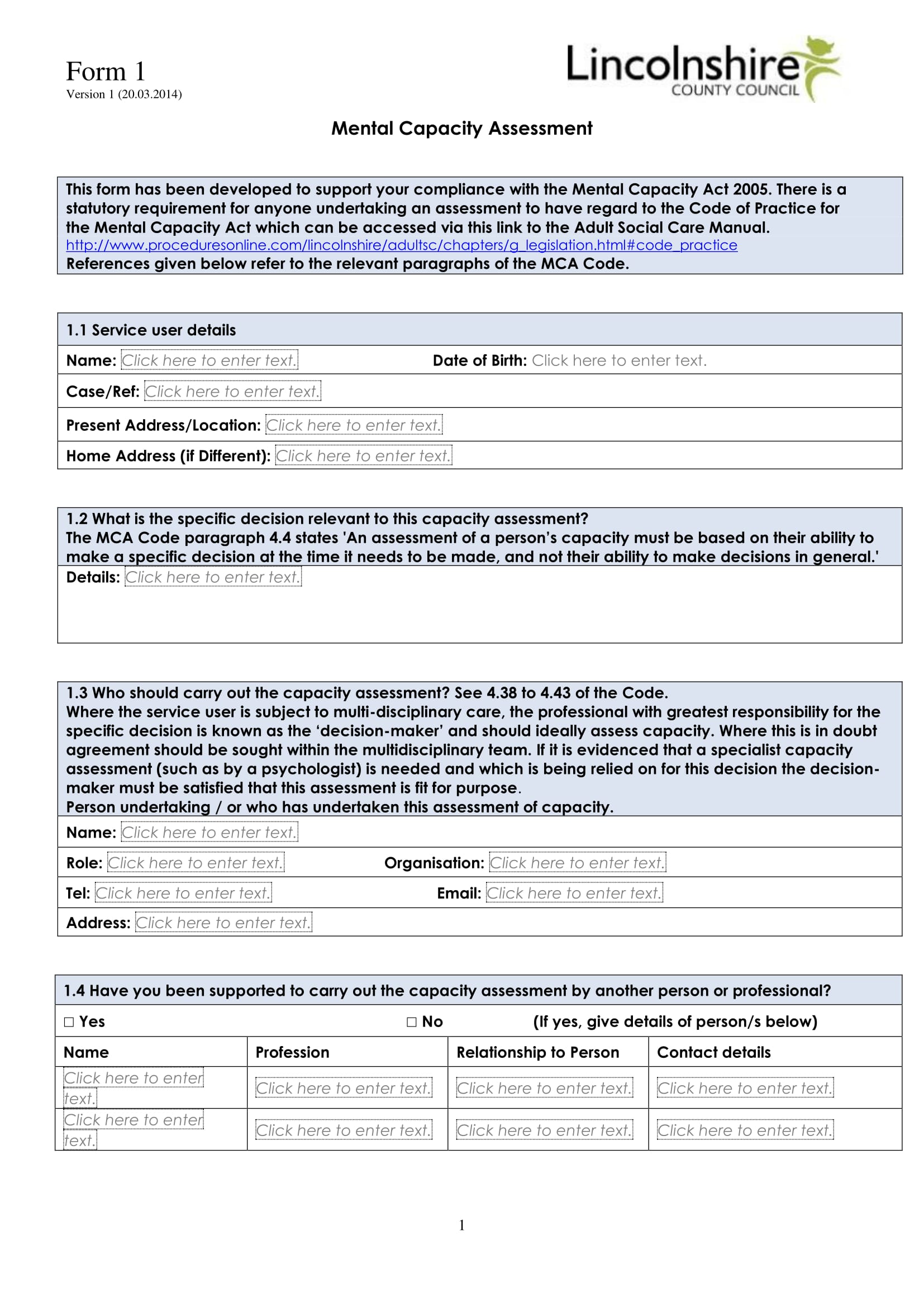 FREE 11+ Capacity Assessment Forms in PDF | Excel