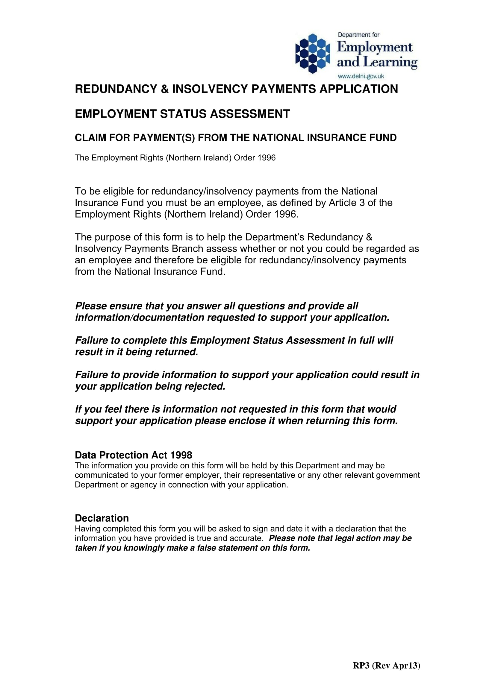 FREE 6+ Assessment Form For Employment in PDF