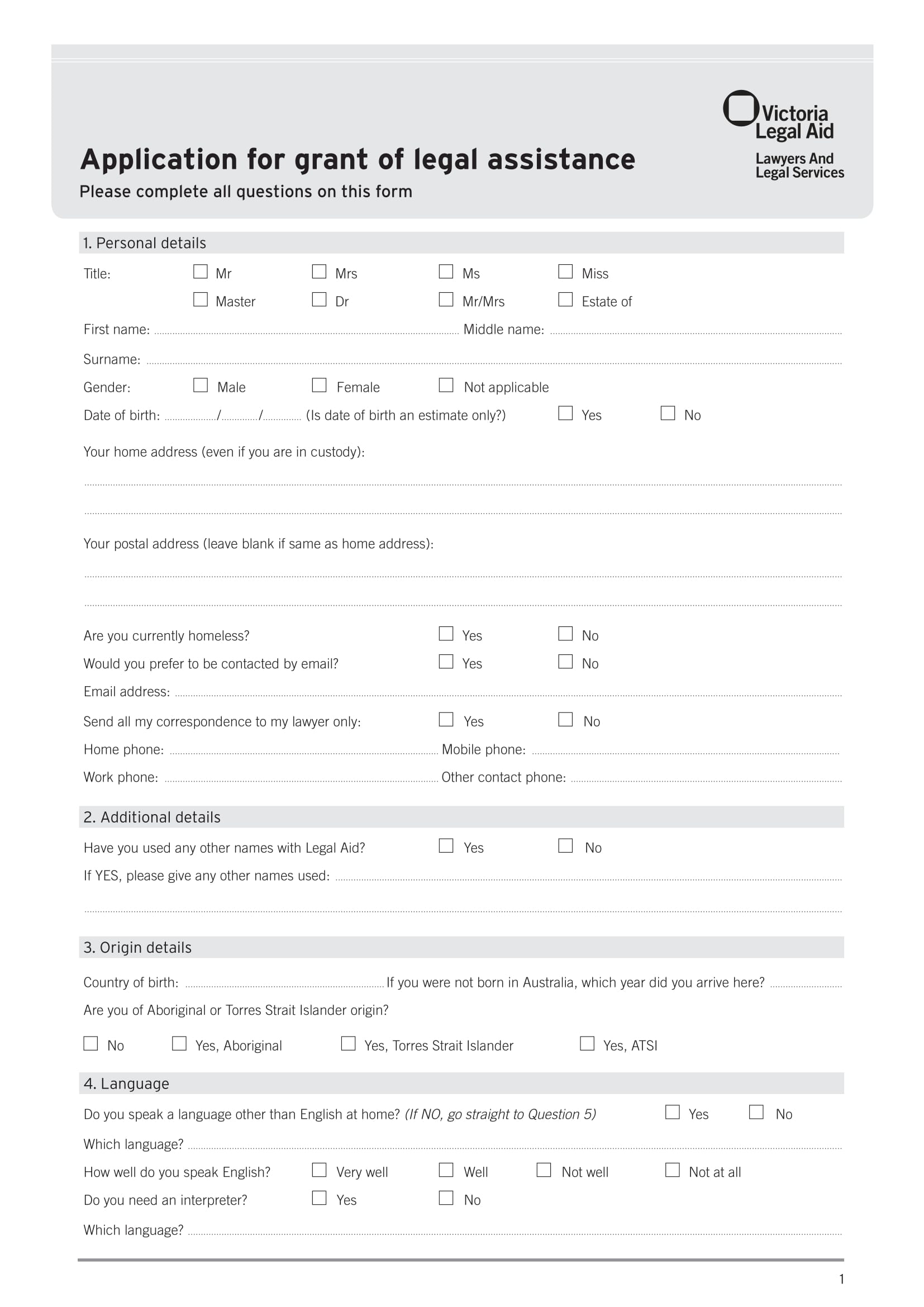 FREE 10+ Legal Application Forms in PDF | Ms Word