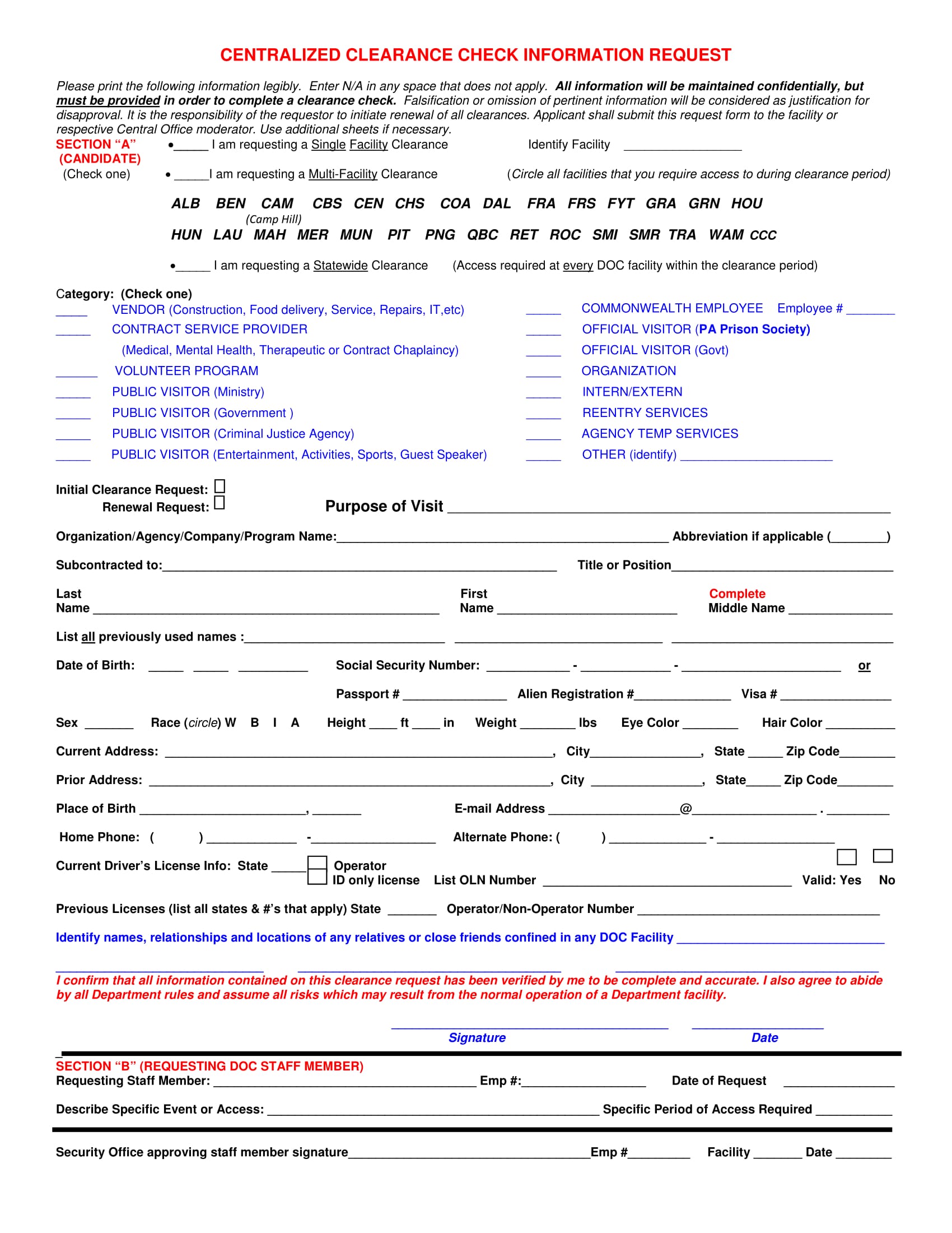 FREE 15 Clearance Request Forms in PDF | MS Word