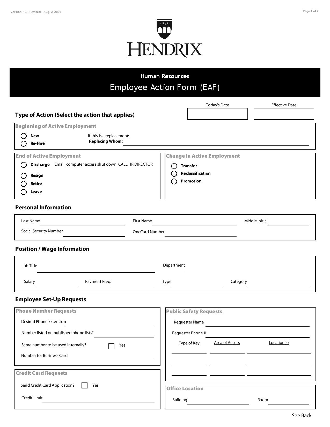 Fillable Short Form Eaf Printable Forms Free Online
