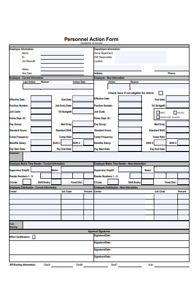 FREE 29+ Action Forms in MS Word | PDF | Excel