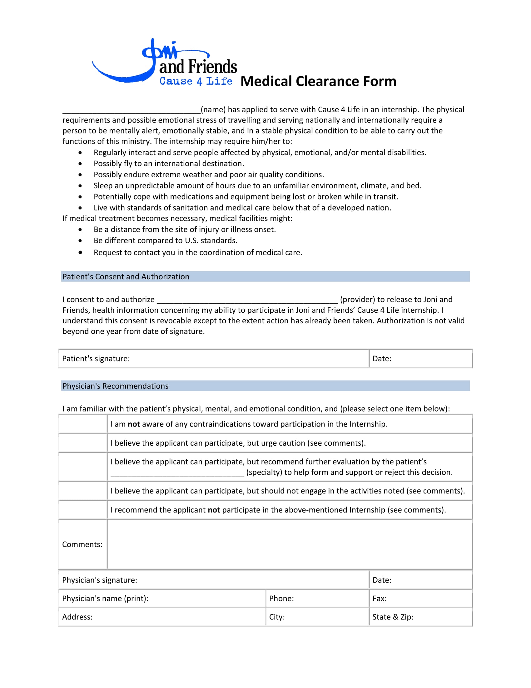FREE 30+ Medical Clearance Form Samples in PDF | MS Word