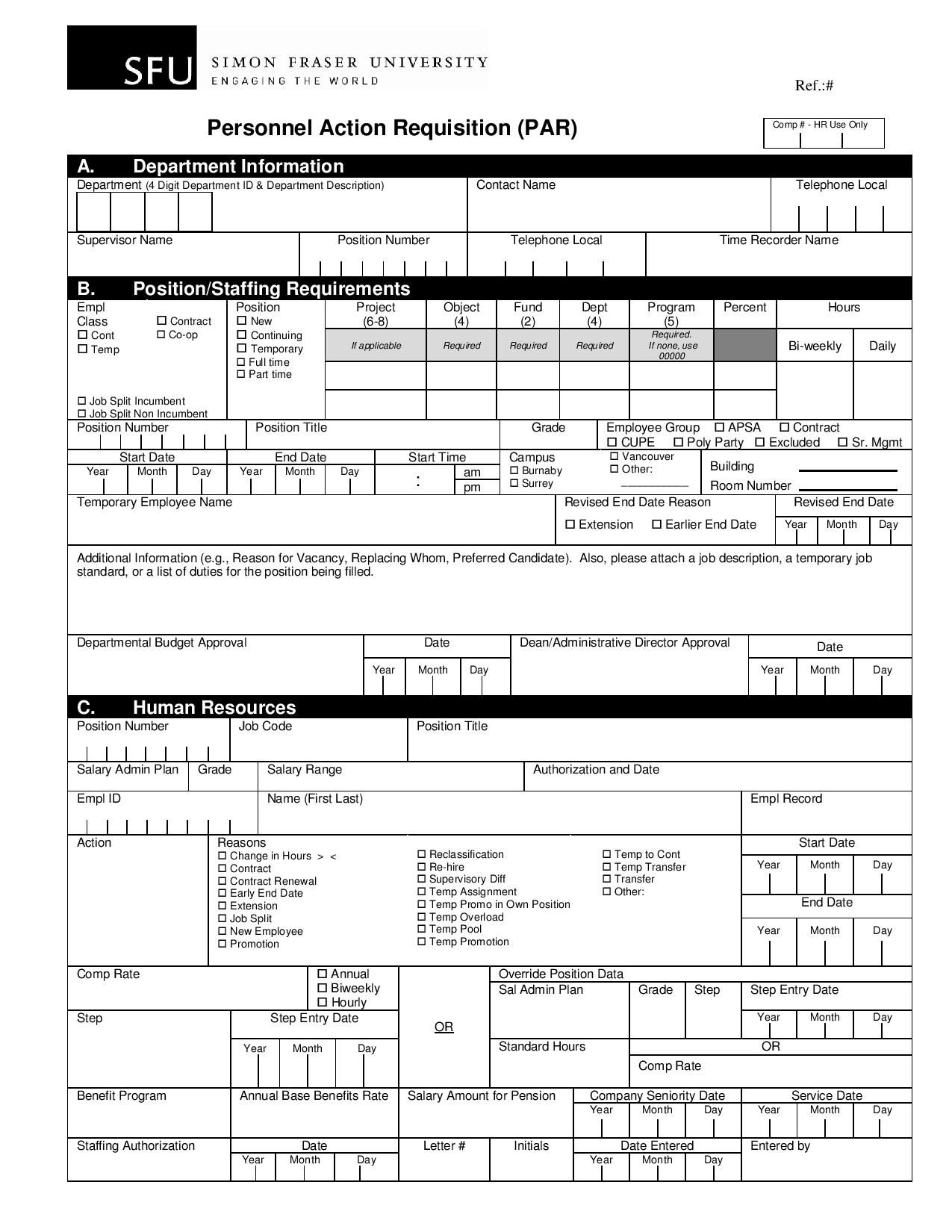FREE 28+ Personnel Action Forms in PDF | MS Word | Excel