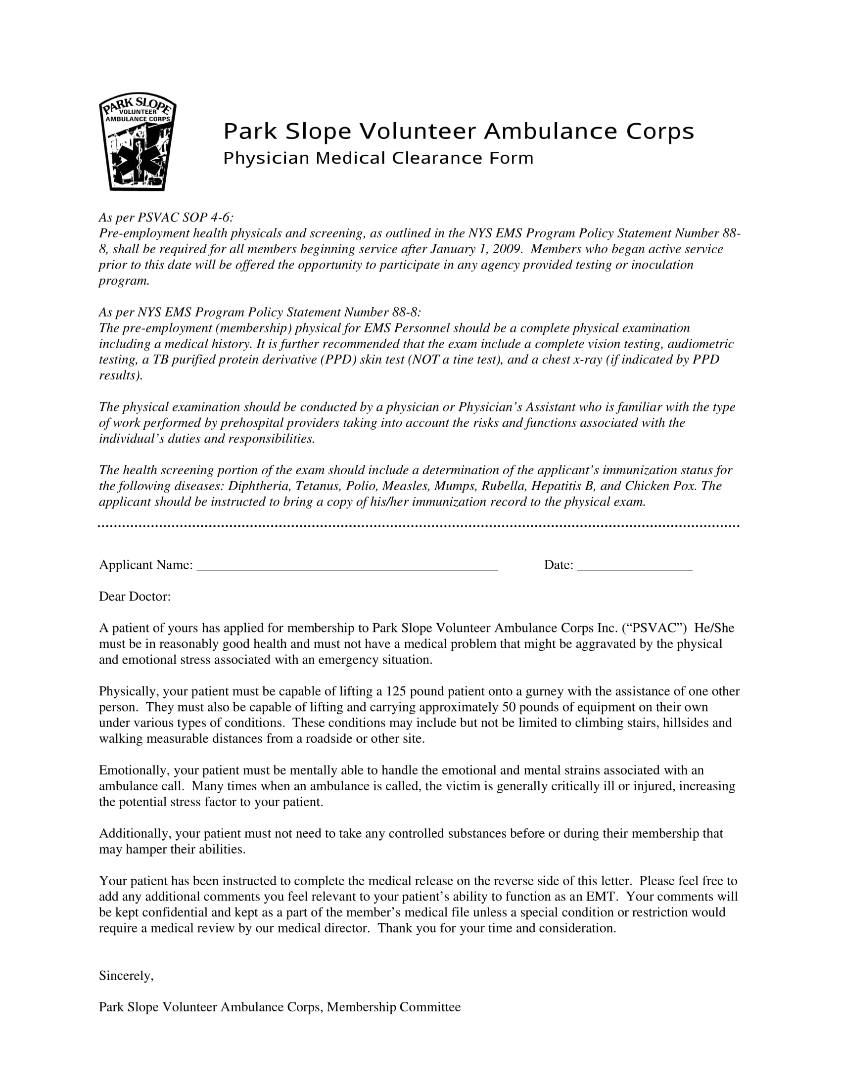 FREE 30+ Medical Clearance Form Samples in PDF | MS Word