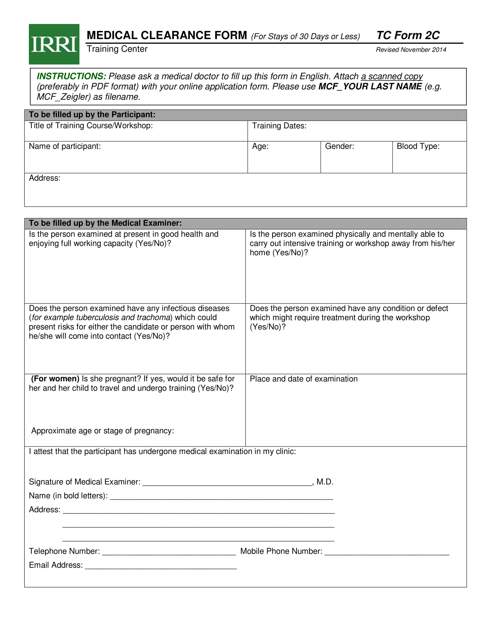 FREE 30+ Medical Clearance Form Samples in PDF | MS Word