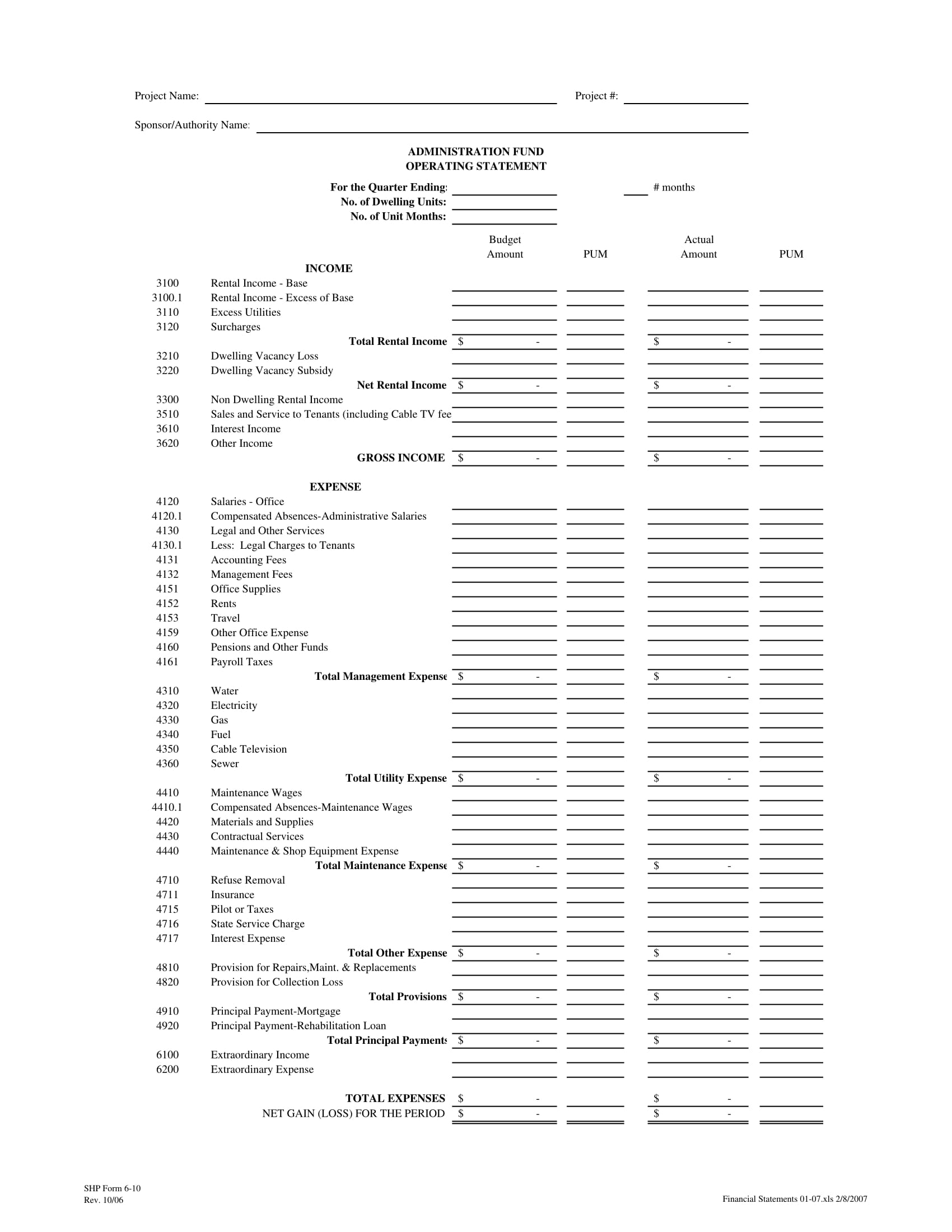 FREE 13+ Operating Statement Forms in PDF | MS Word