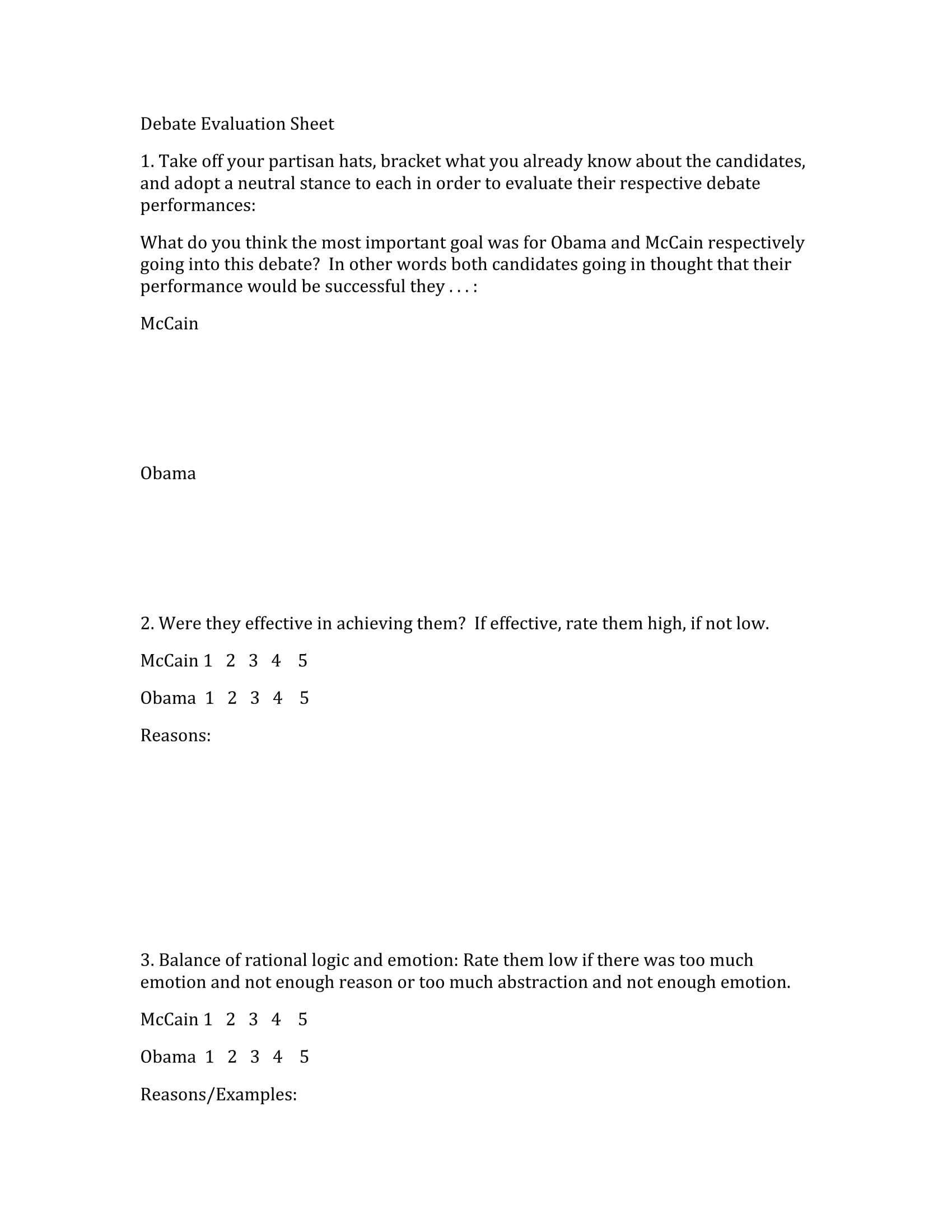FREE 18+ Debate Evaluation Form Samples, PDF, MS Word, Google Docs
