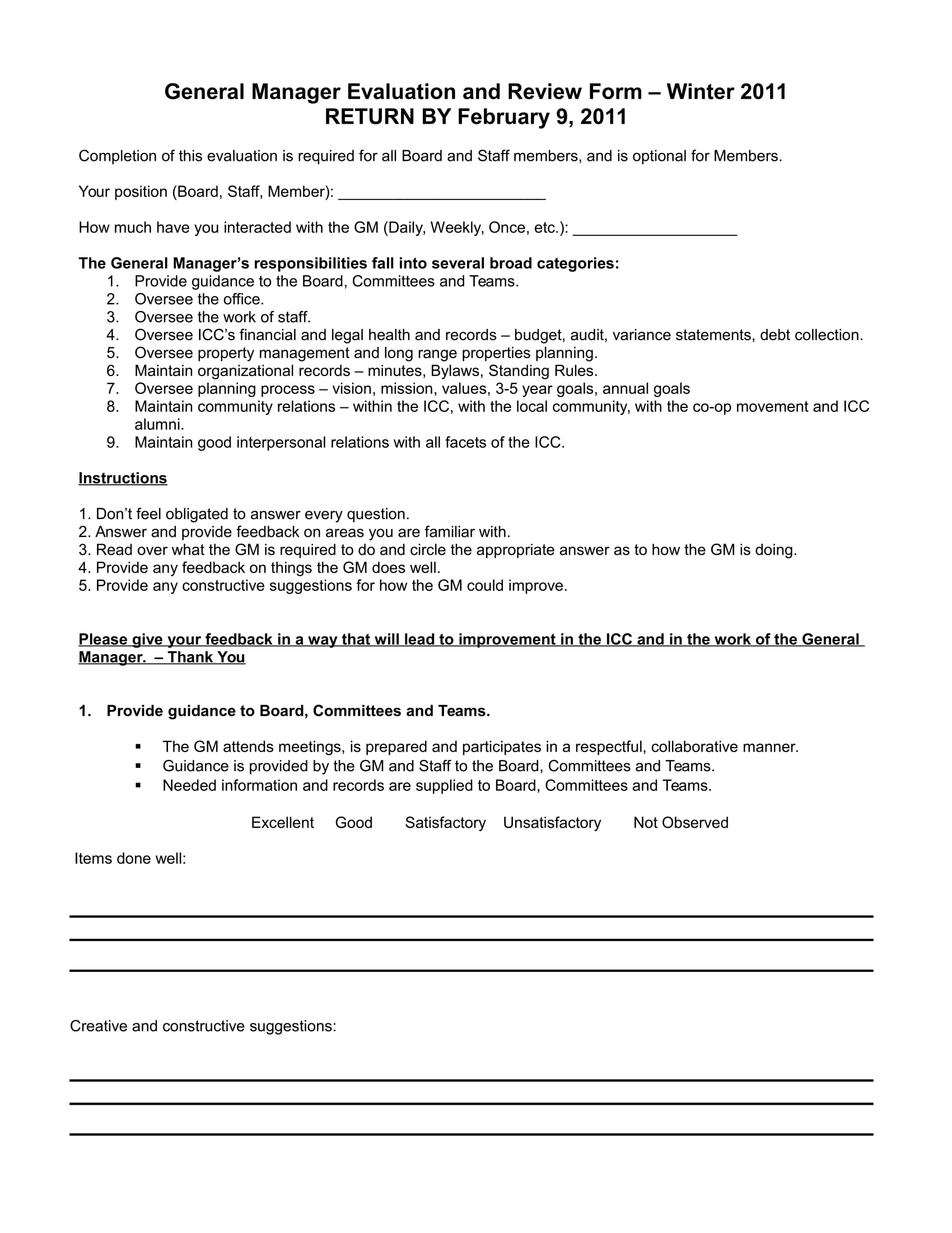 FREE 14+ Forms for Manager Reviews in PDF