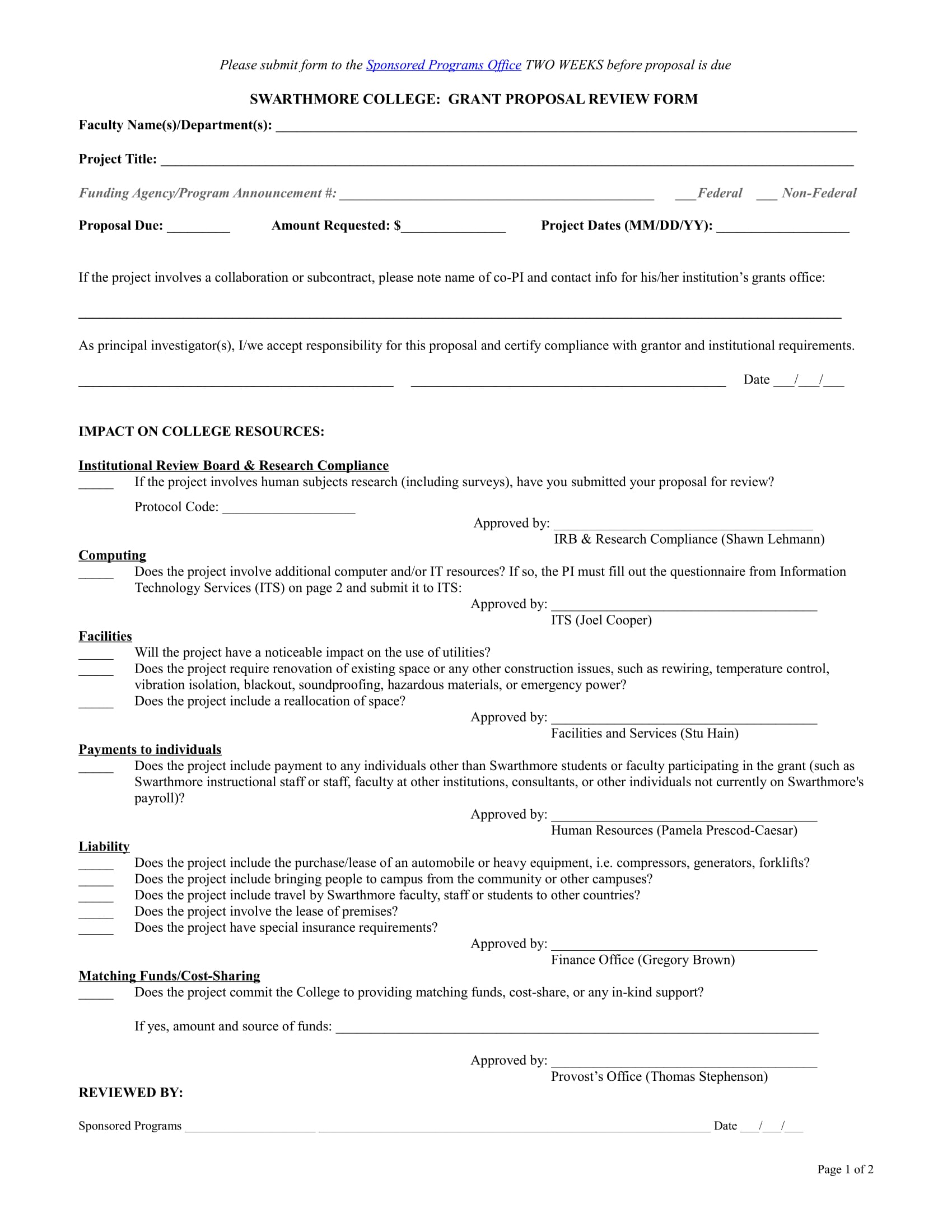 FREE 14 + Grant Review Forms in MS Word | PDF